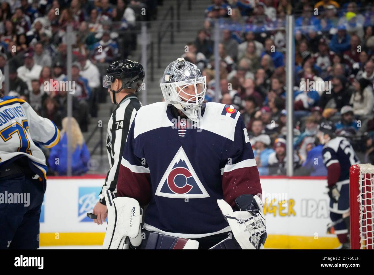 Colorado Avalanche goaltender Alexandar Georgiev (40) in the second ...