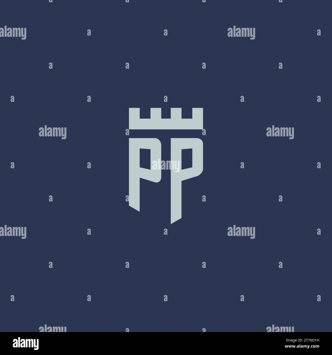 PP logo monogram with fortress castle and shield style design ideas ...
