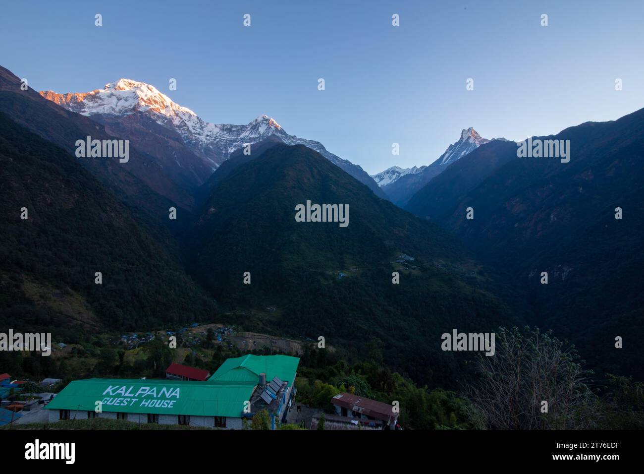 Mt. Machapuchare is a mountain situated in the Annapurna massif of ...