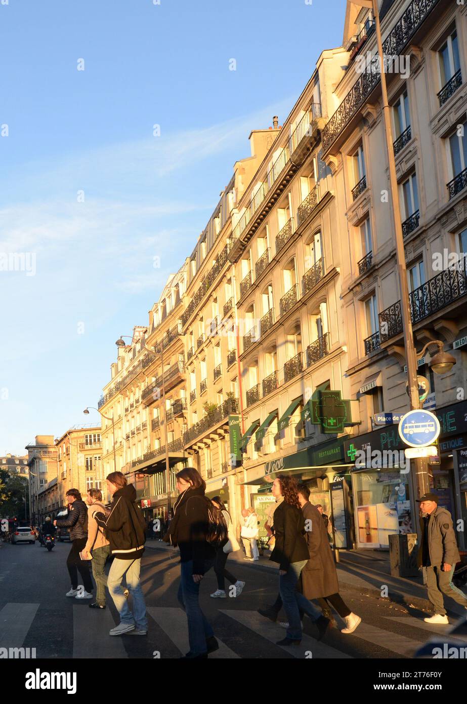 Pedestrians crossing Place de Clichy in Paris, France Stock Photo - Alamy