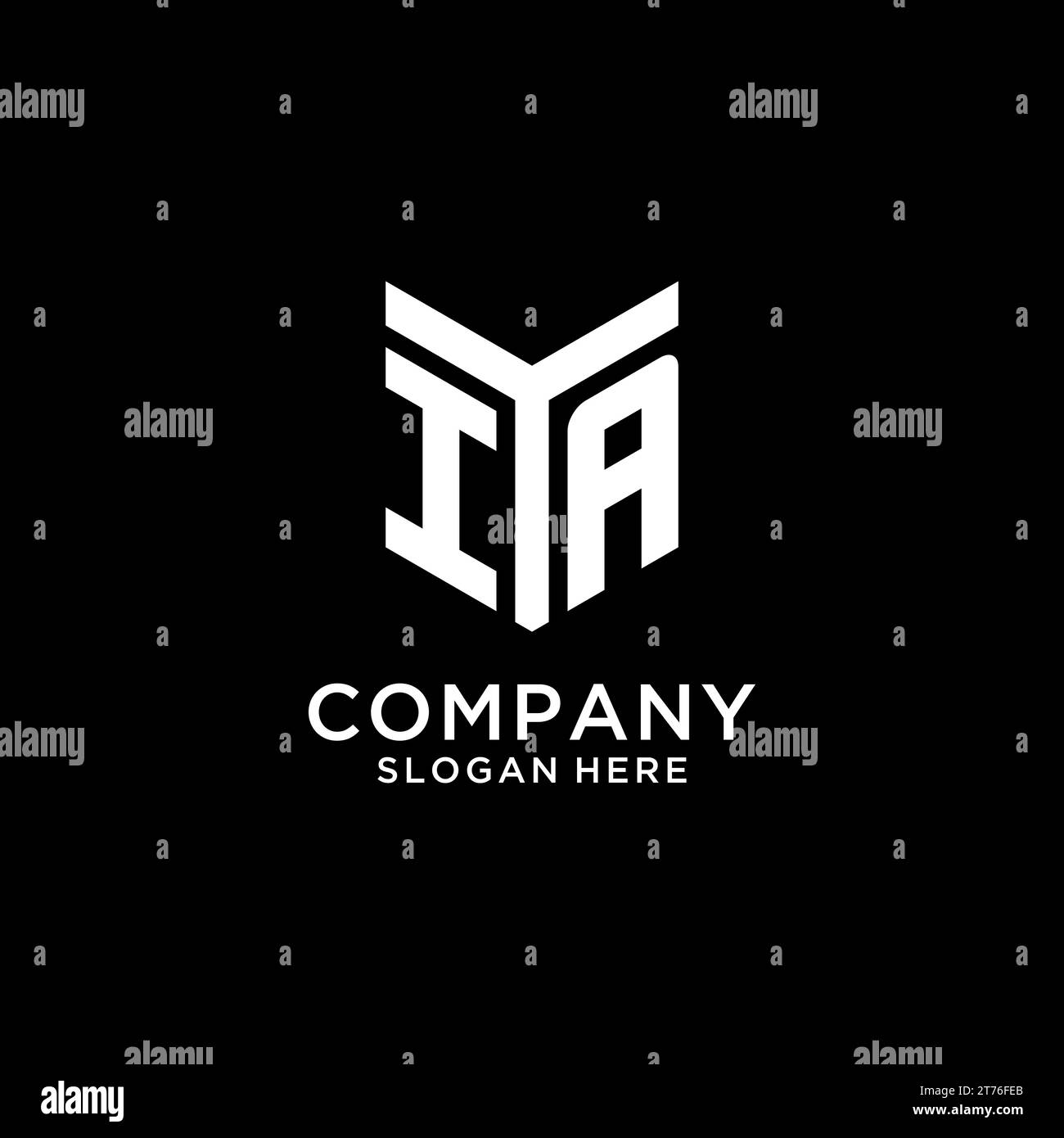 IA mirror initial logo, creative bold monogram initial design style ...