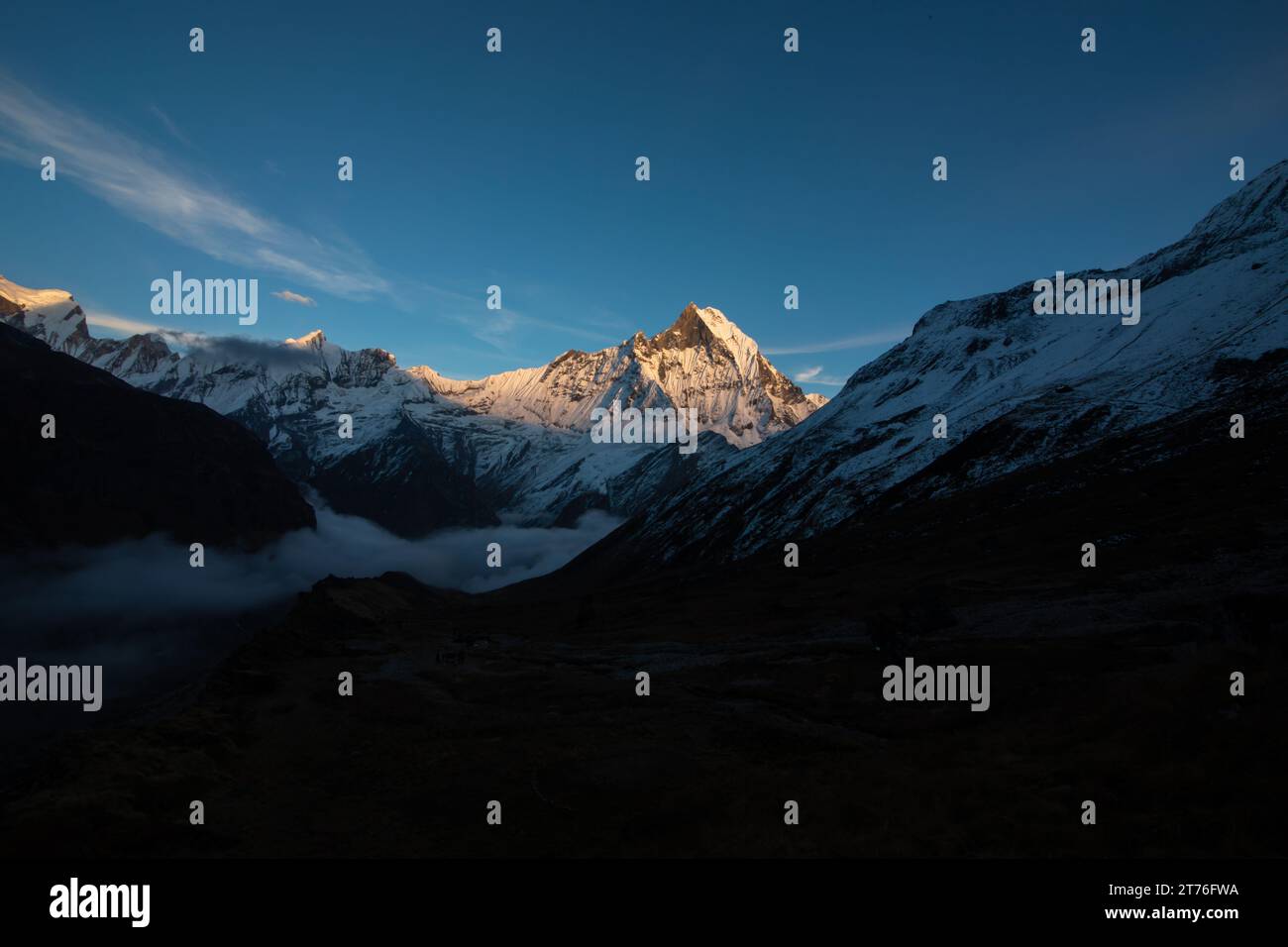 Mt. Machapuchare is a mountain situated in the Annapurna massif of ...