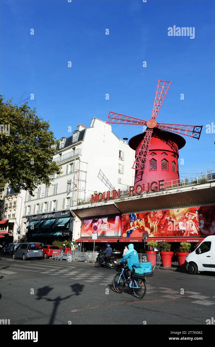 The Moulin Rouge club on Boulevard de Clichy in Paris, France Stock ...