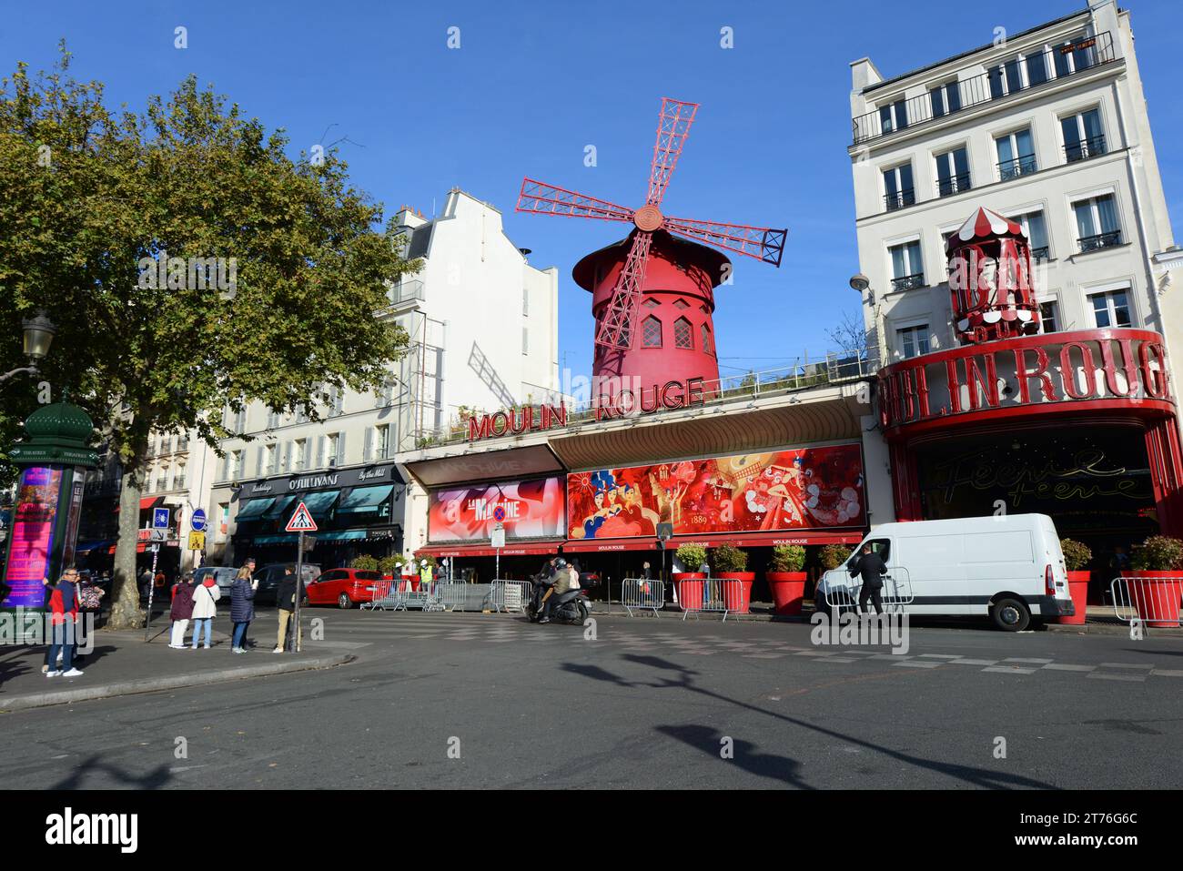 The Moulin Rouge club on Boulevard de Clichy in Paris, France Stock ...