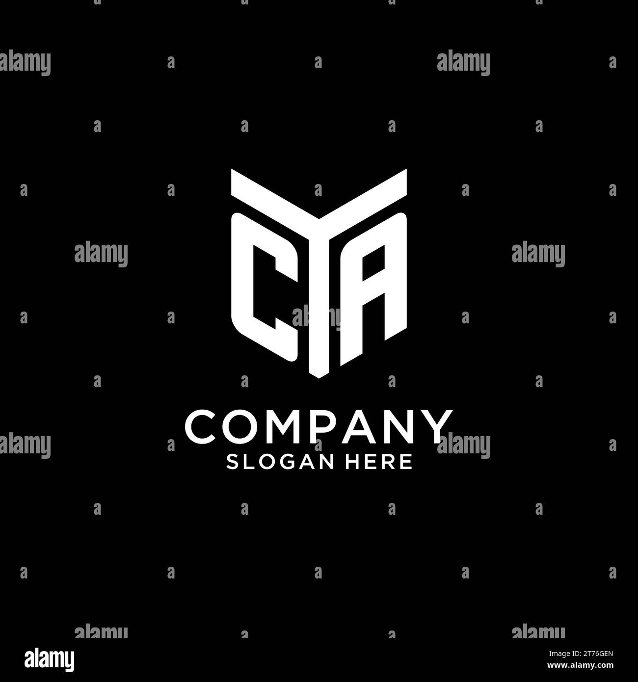 CA mirror initial logo, creative bold monogram initial design style ...