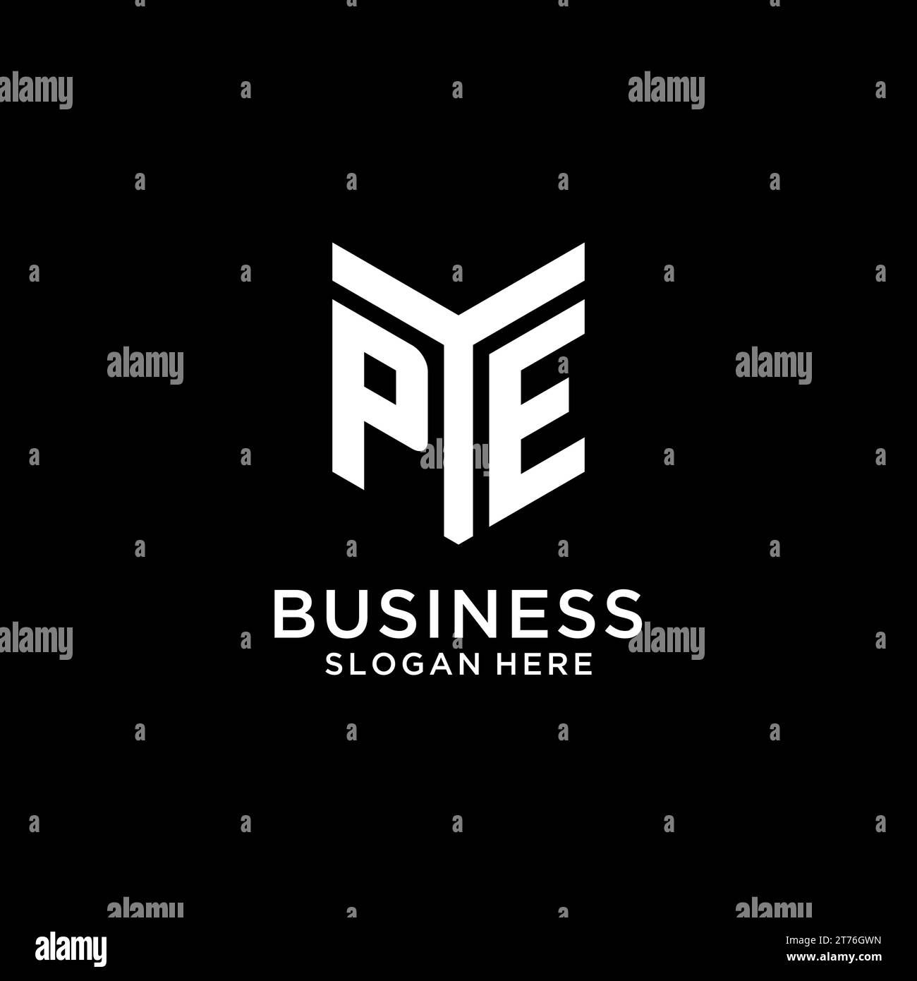 PE mirror initial logo, creative bold monogram initial design style ...