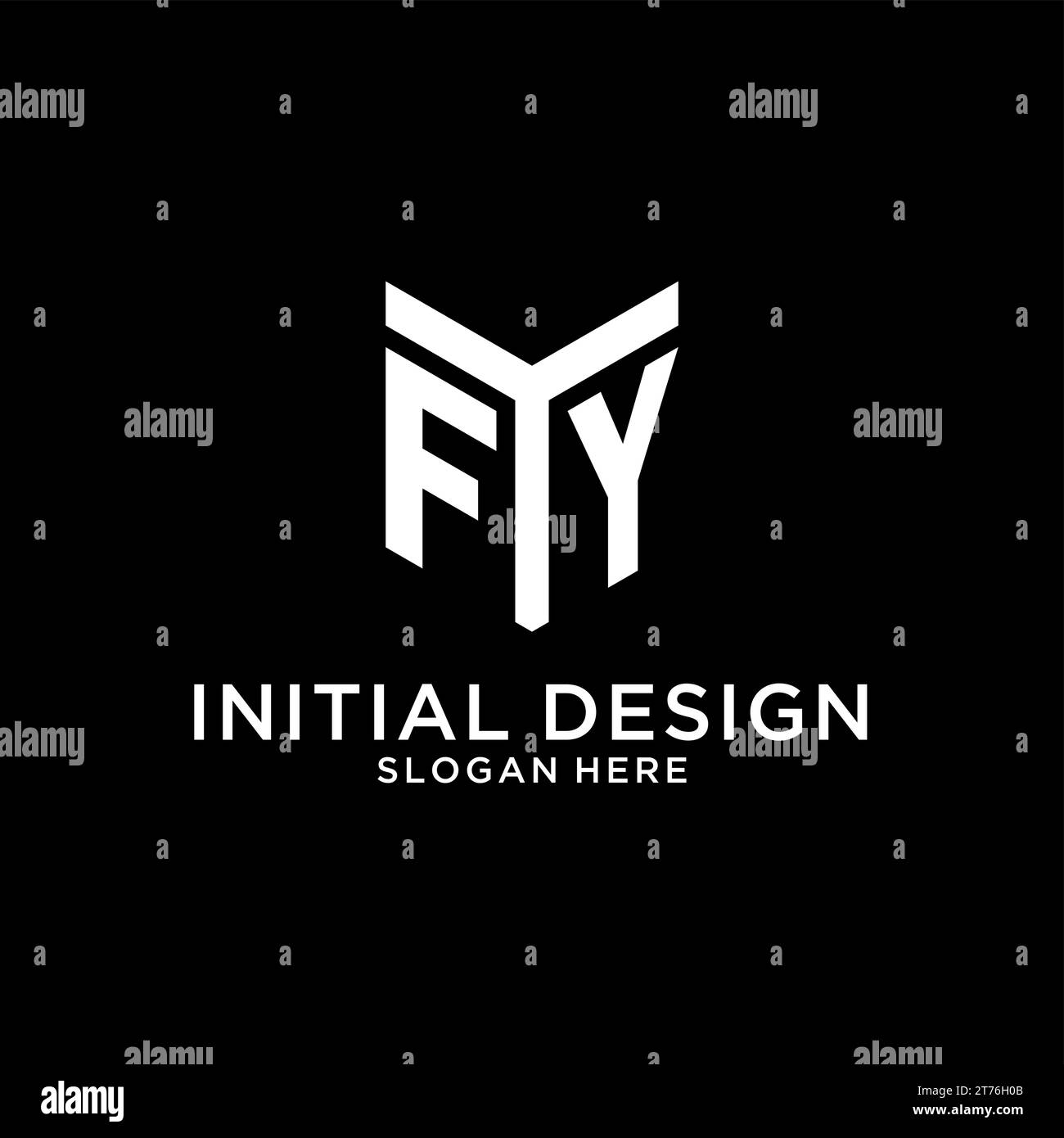 FY mirror initial logo, creative bold monogram initial design style ...