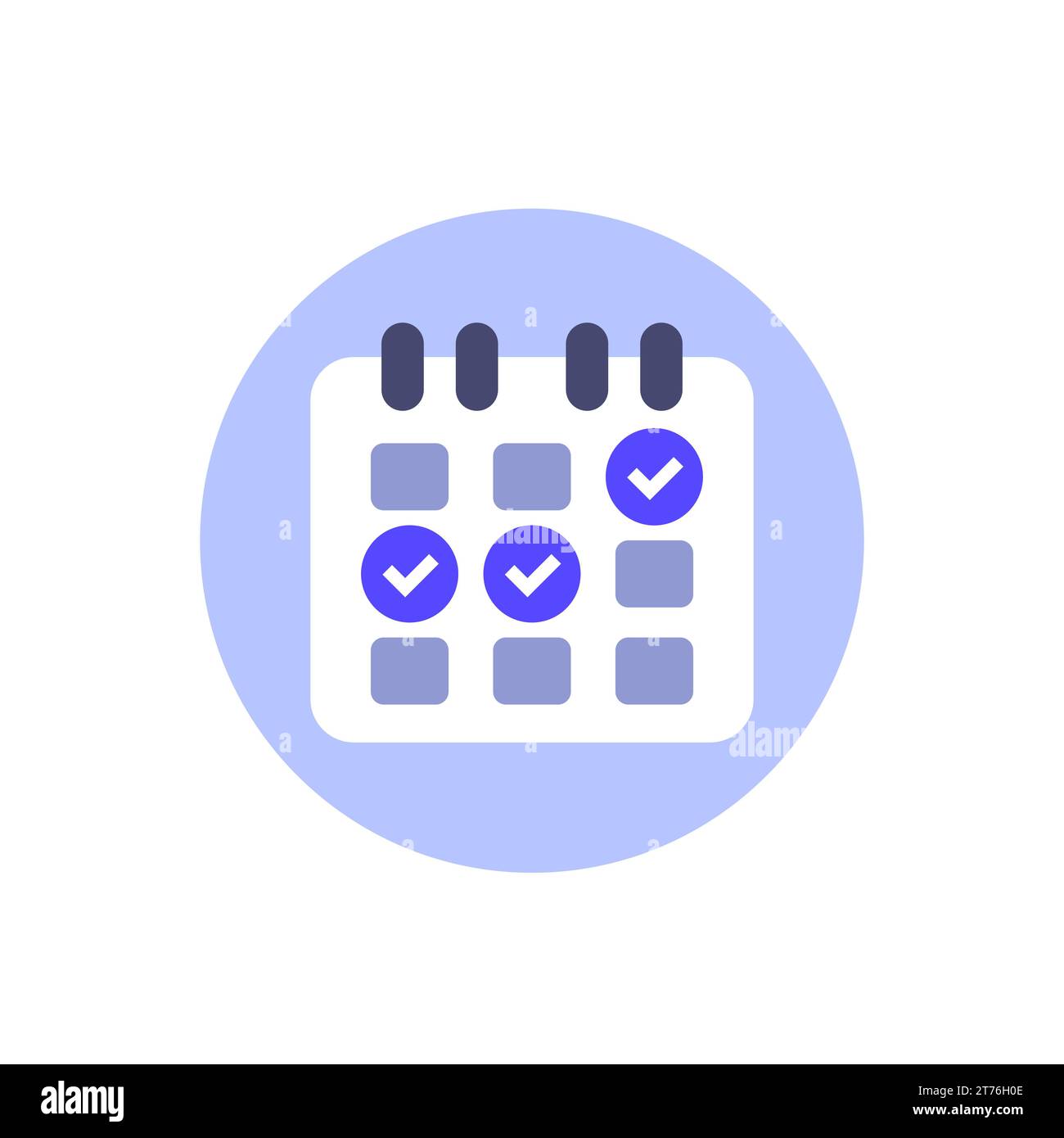 calendar, schedule icon with check marks Stock Vector Image & Art - Alamy