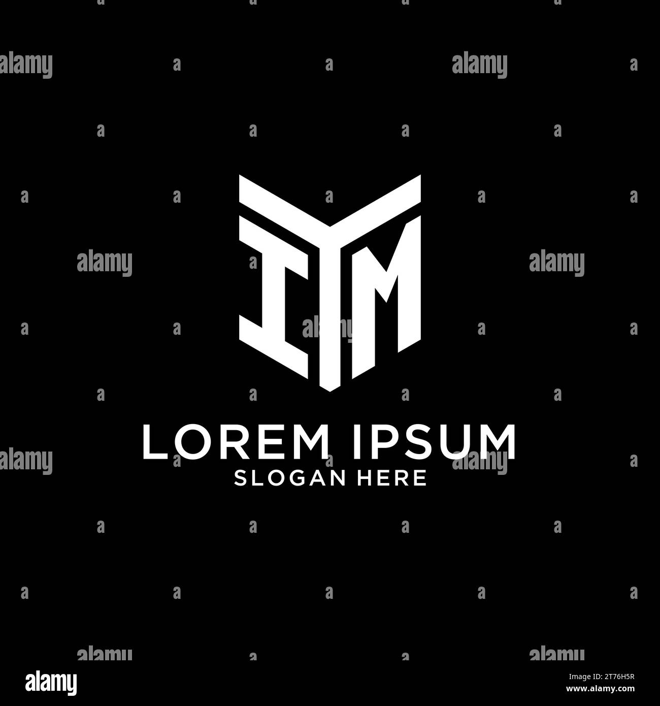 IM mirror initial logo, creative bold monogram initial design style vector graphic Stock Vector ...