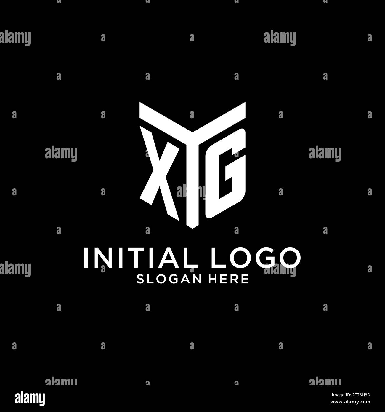 XG mirror initial logo, creative bold monogram initial design style ...