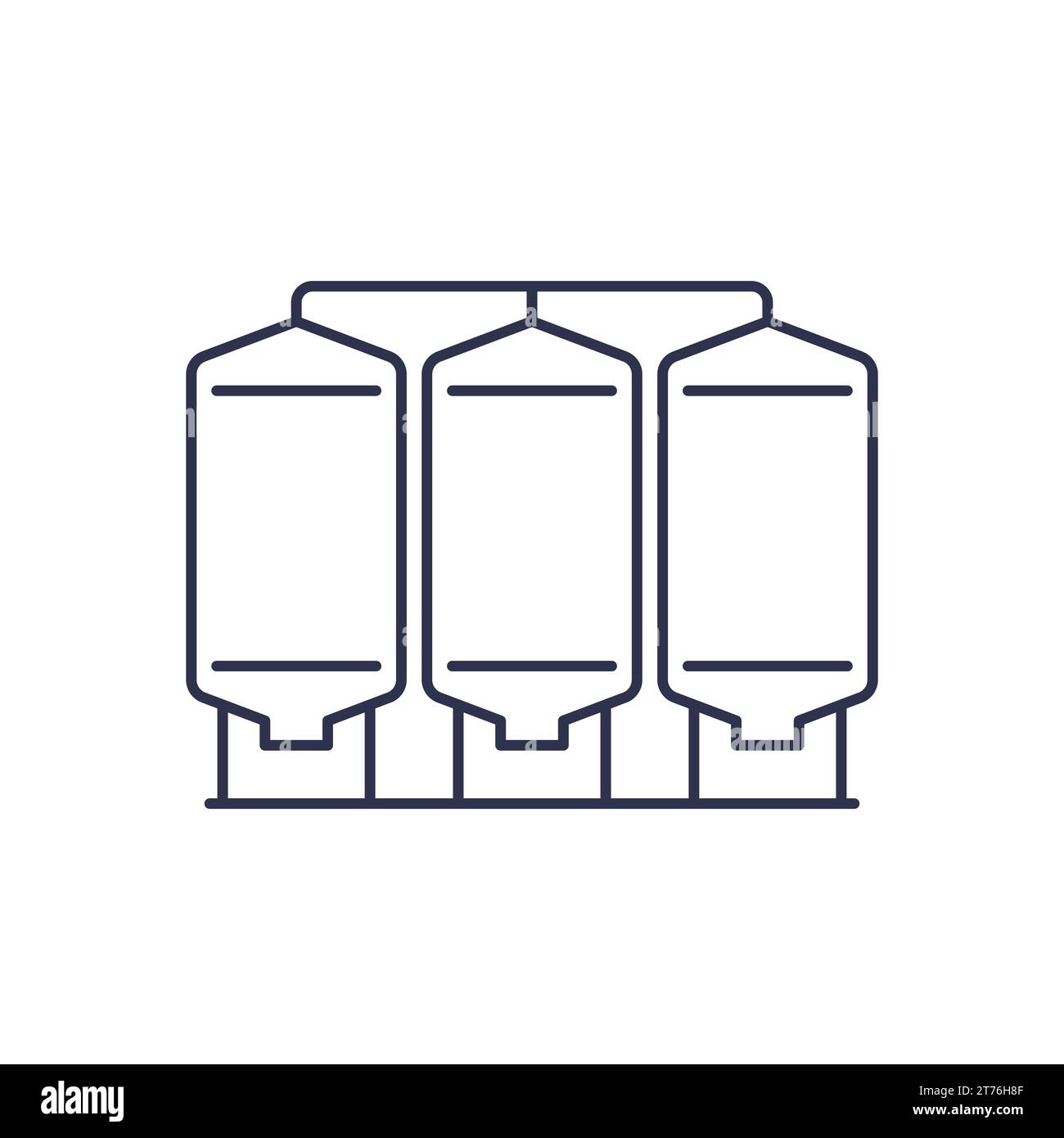 silo icon, grain storage line vector Stock Vector Image & Art - Alamy
