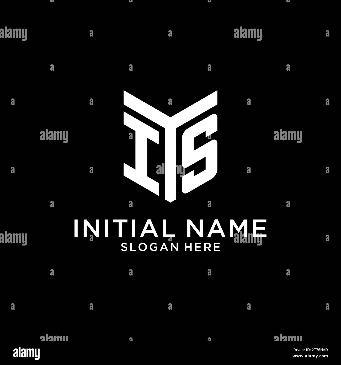 IS mirror initial logo, creative bold monogram initial design style ...