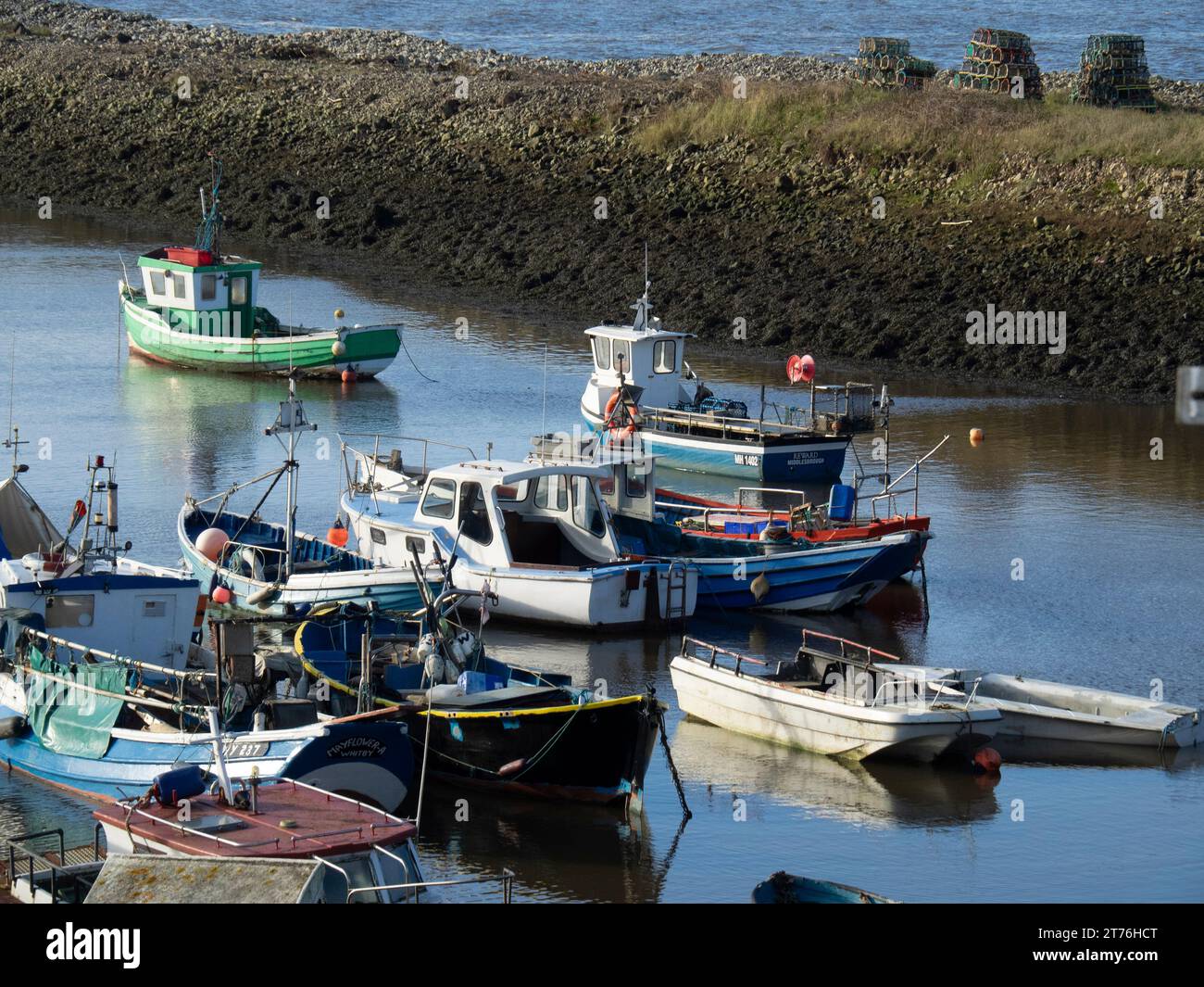 Fishing and pleasure boats in Paddys Hole Harbour, Teesmouth, Redcar ...