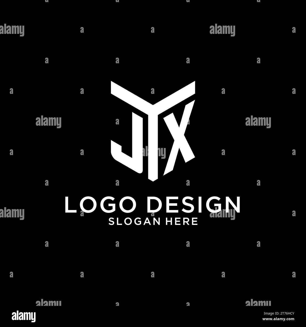 JX mirror initial logo, creative bold monogram initial design style ...