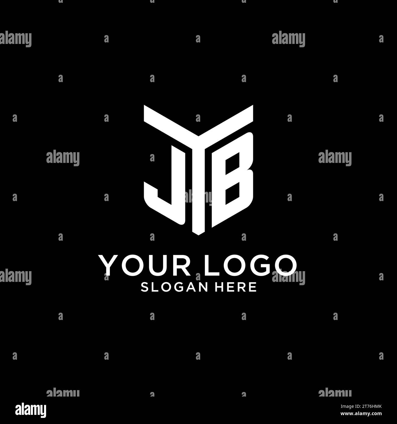 JB mirror initial logo, creative bold monogram initial design style vector graphic Stock Vector ...