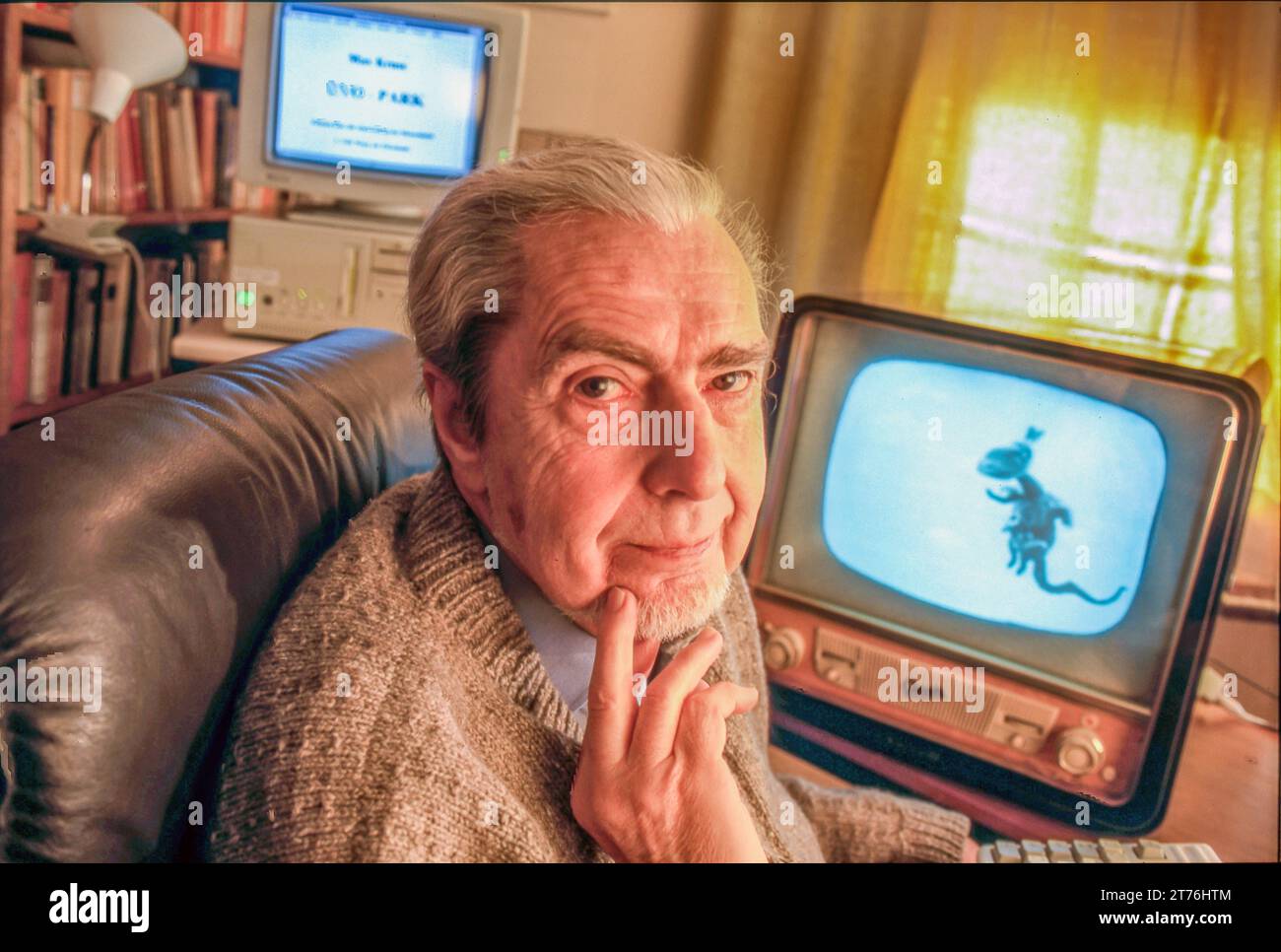 Max Kruse, Kinderbuchautor, Erfinder des Urmel, Penzberg, November 1996 Deutschland, Penzberg ...