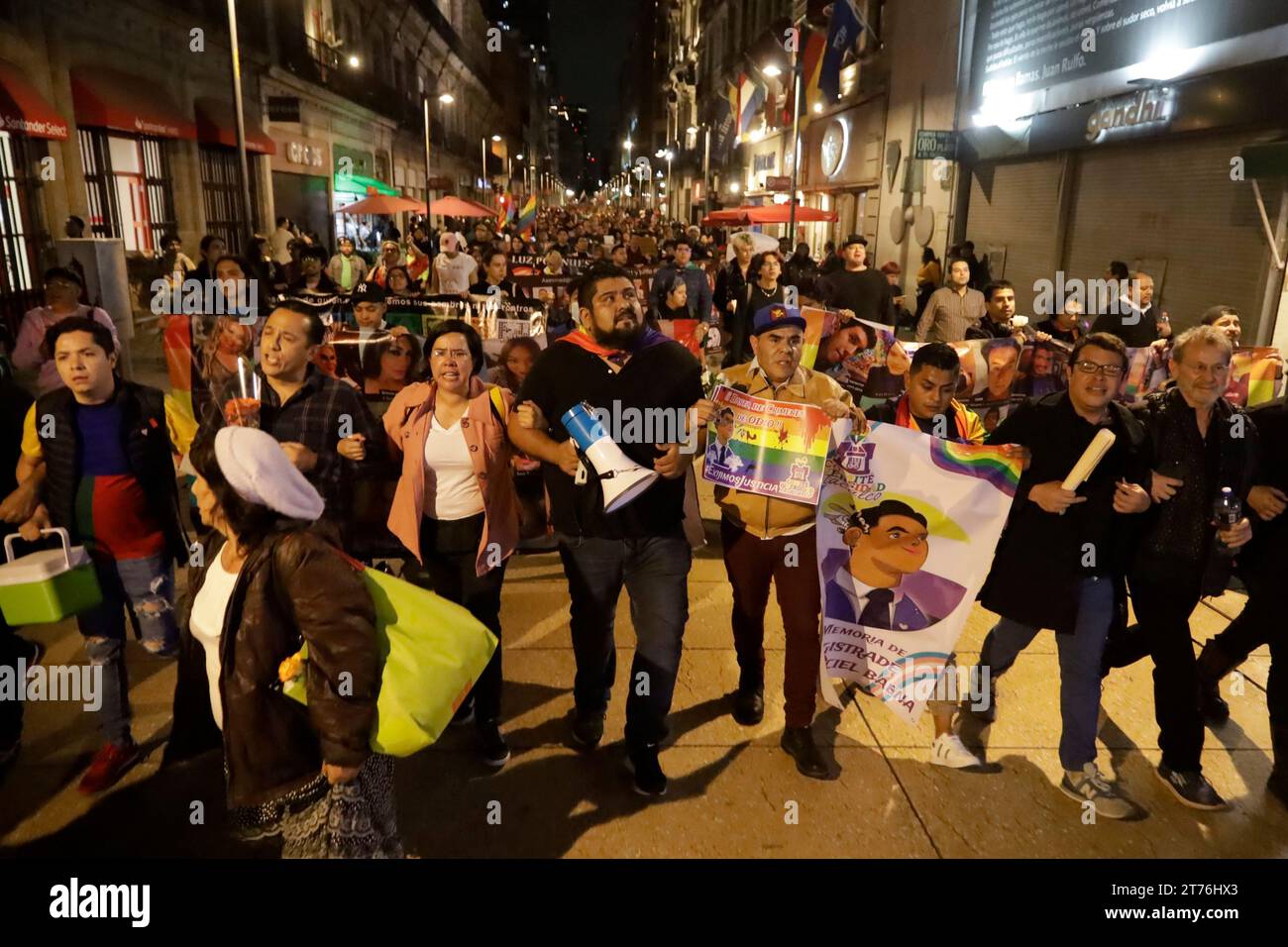 Mexico City, Mexico. 13th Nov, 2023. The LGBTTTI community protests to ...