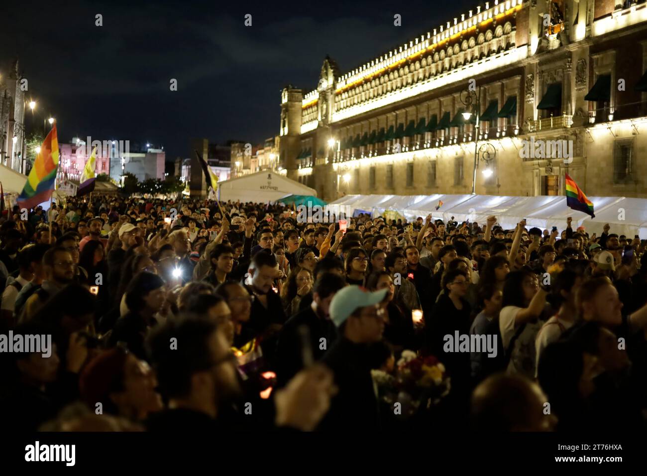Mexico City, Mexico. 13th Nov, 2023. The LGBTTTI community protests to ...