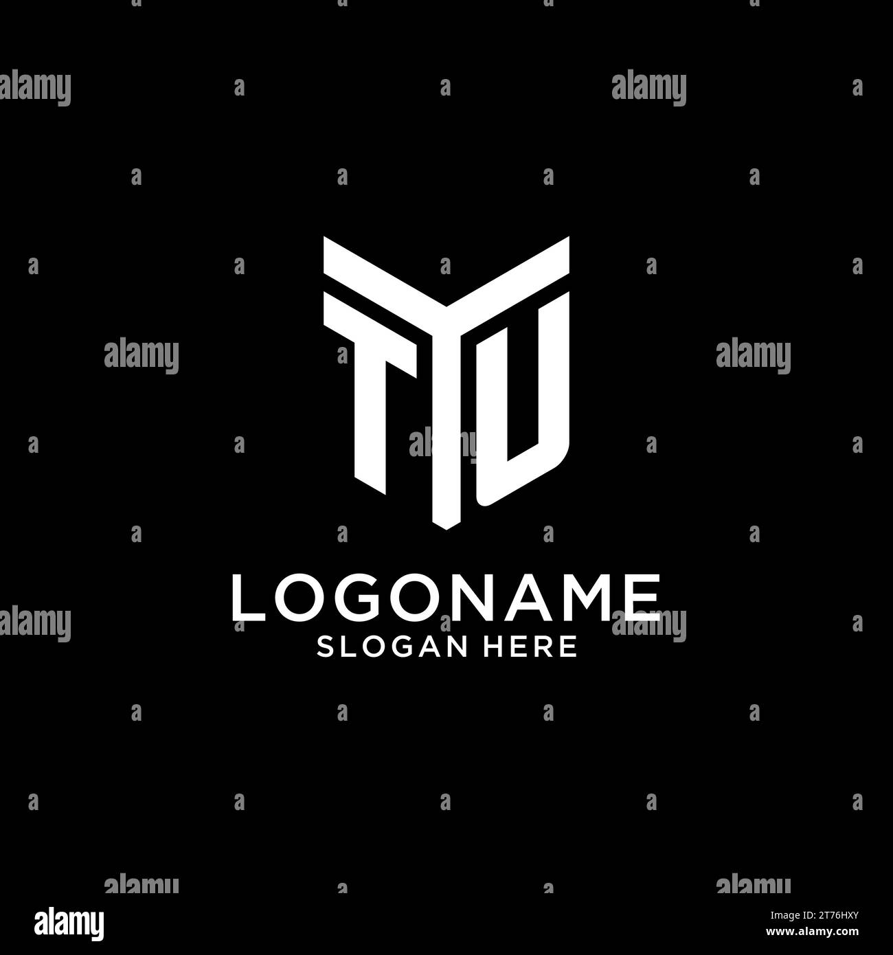 Tyu logo design hi-res stock photography and images - Alamy