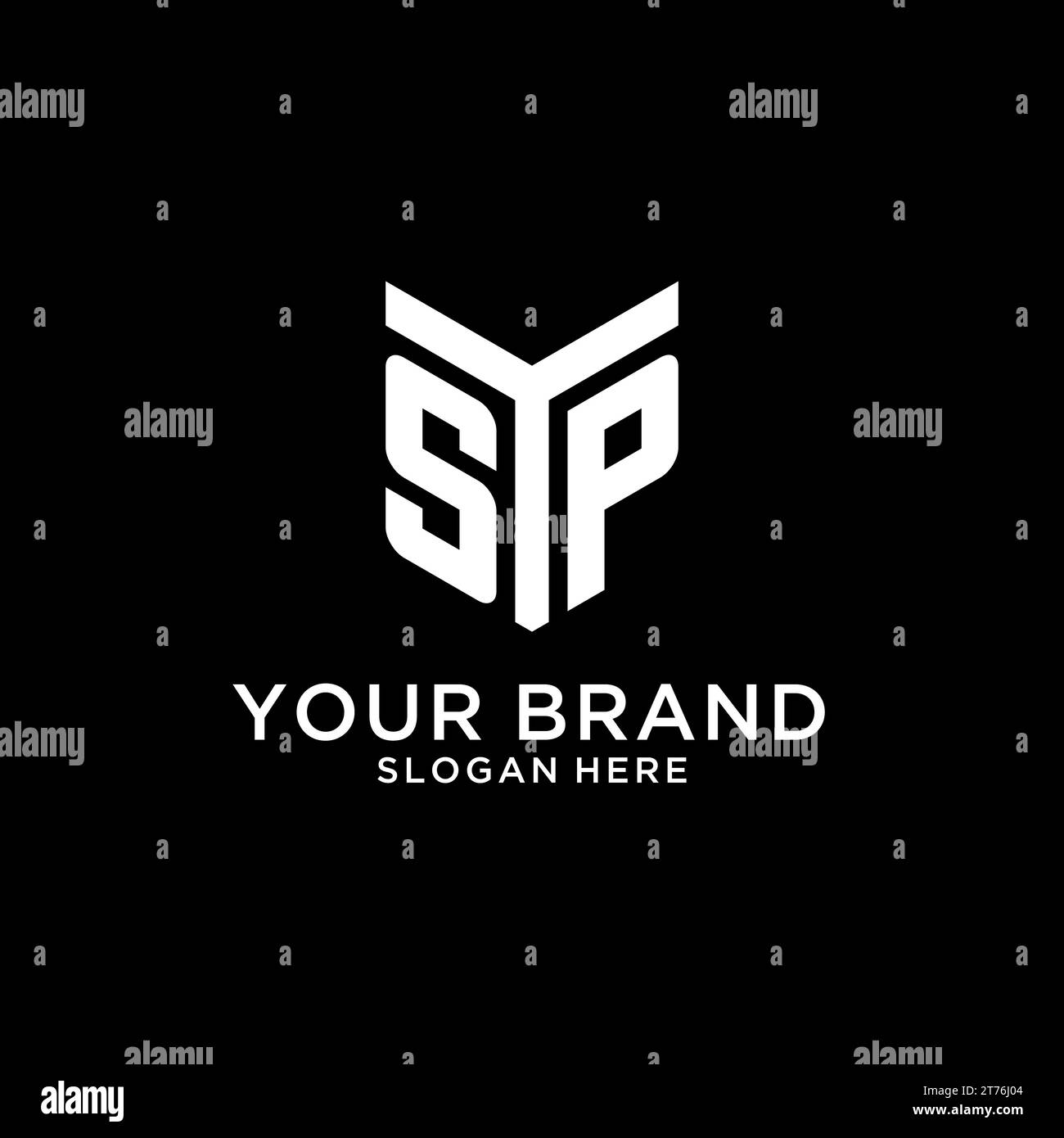 SP mirror initial logo, creative bold monogram initial design style ...