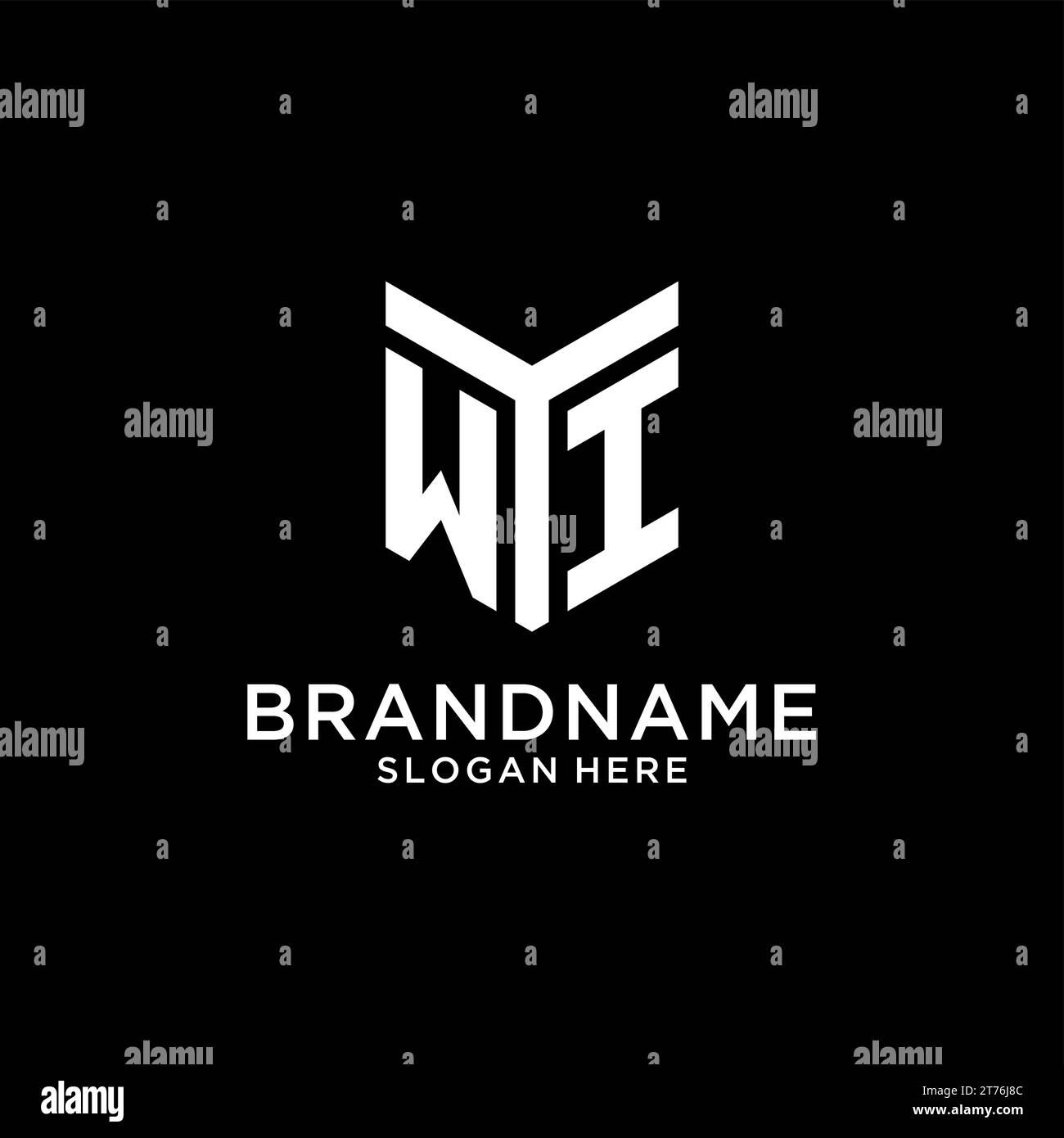 Wi letter logo design Black and White Stock Photos & Images - Alamy