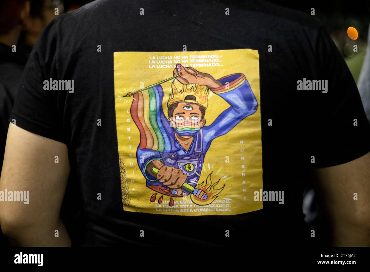 Mexico City, Mexico. 13th Nov, 2023. The LGBTTTI community protests to ...
