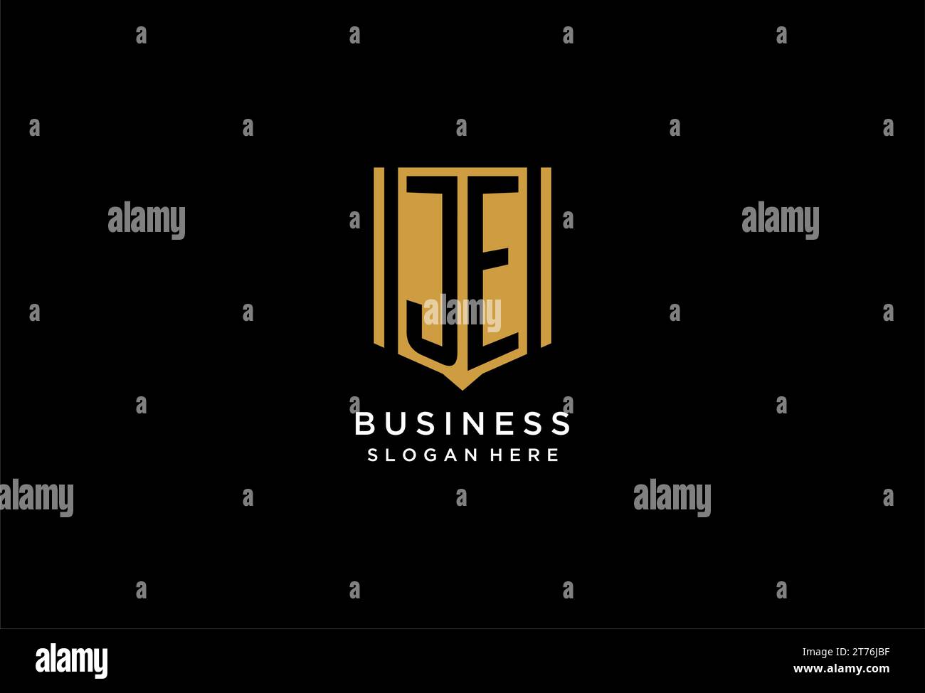 JE monogram logo with geometric shield icon design inspiration Stock ...