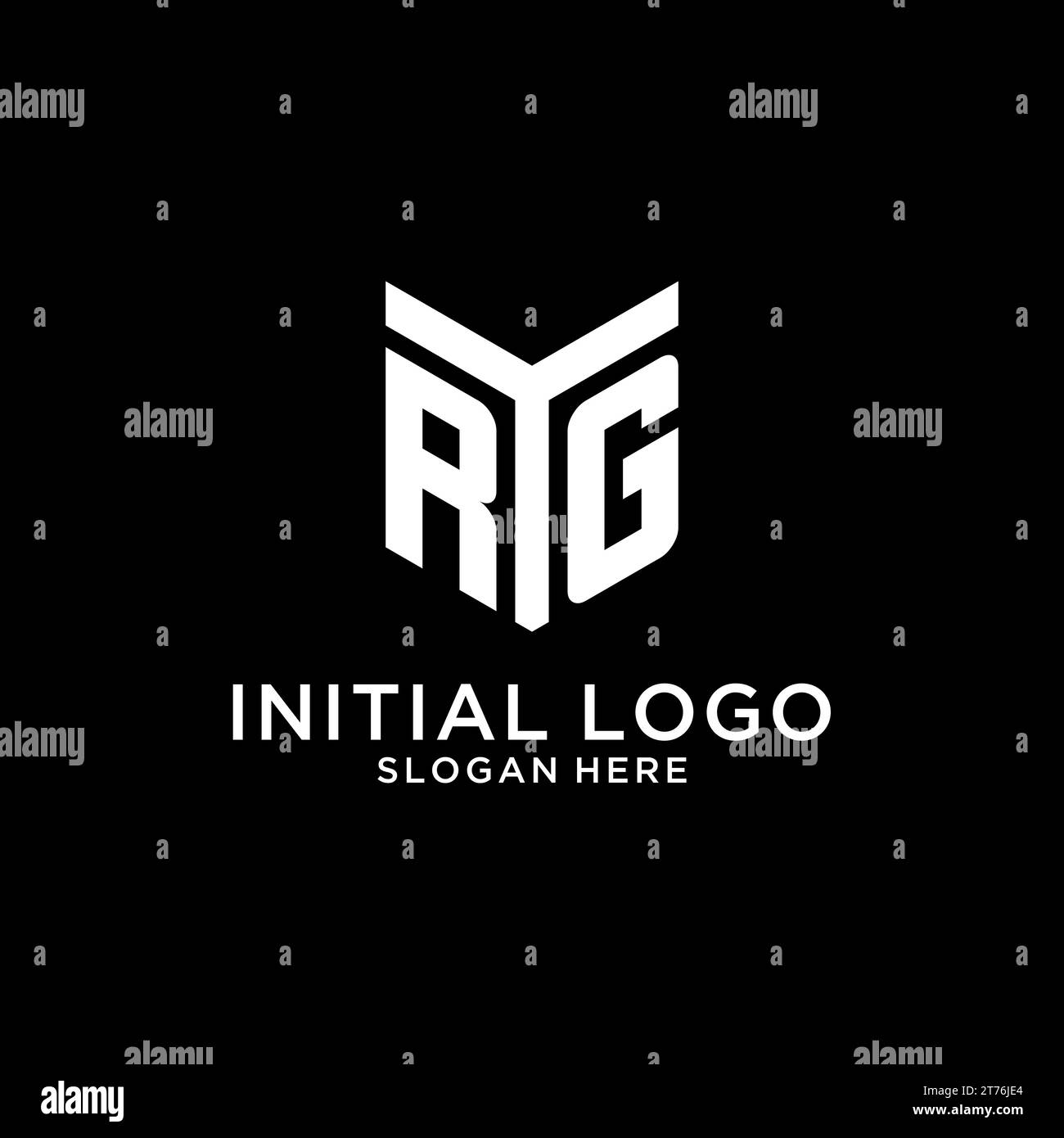 RG mirror initial logo, creative bold monogram initial design style vector graphic Stock Vector ...