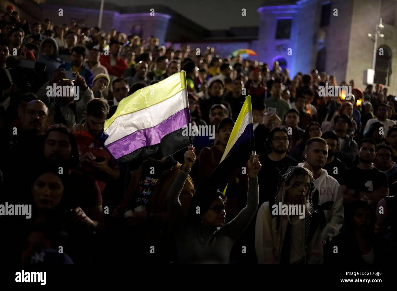 Mexico City, Mexico. 13th Nov, 2023. The LGBTTTI community protests to ...