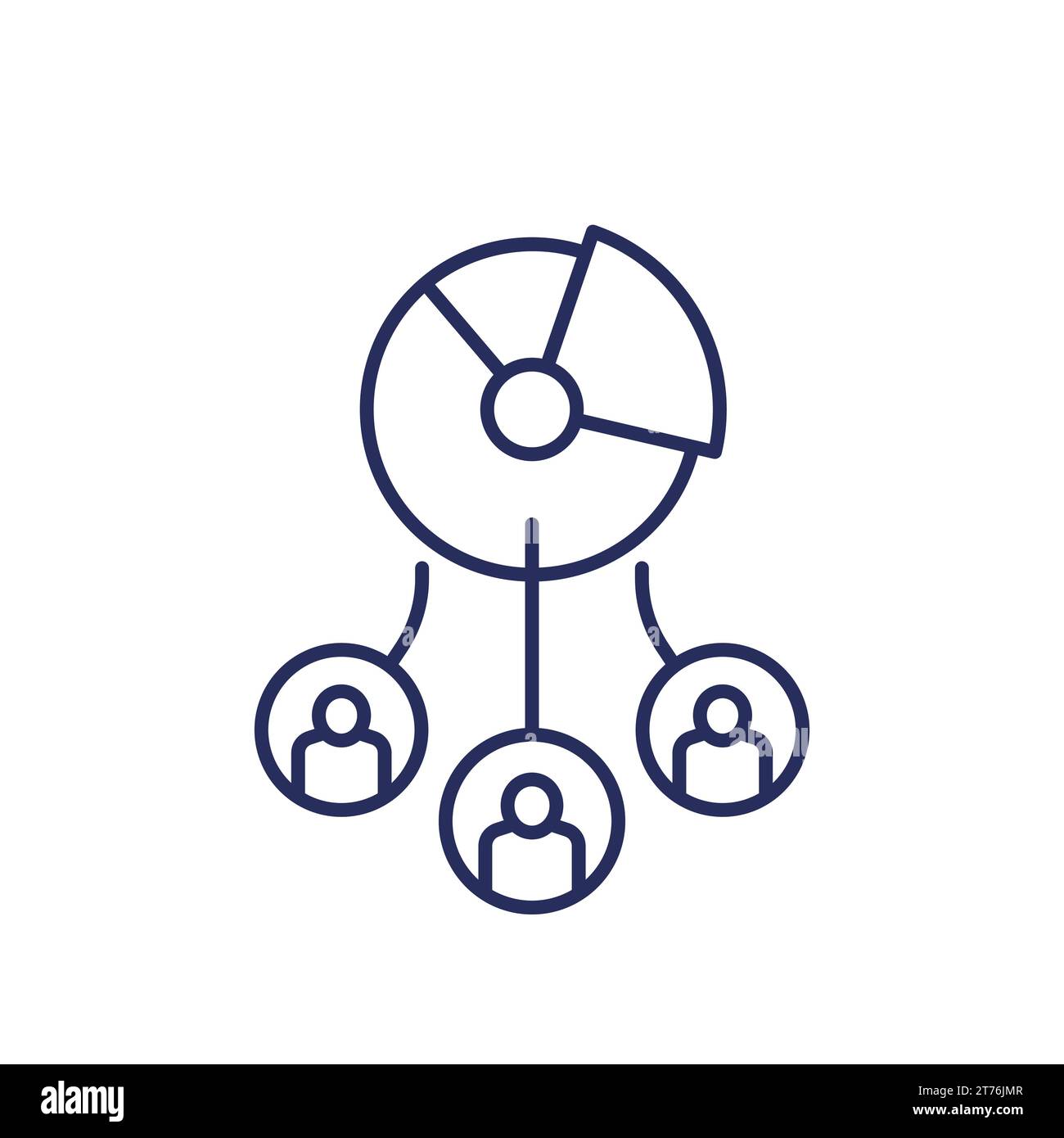 Customer Segmentation Line Icon Vector Stock Vector Image And Art Alamy
