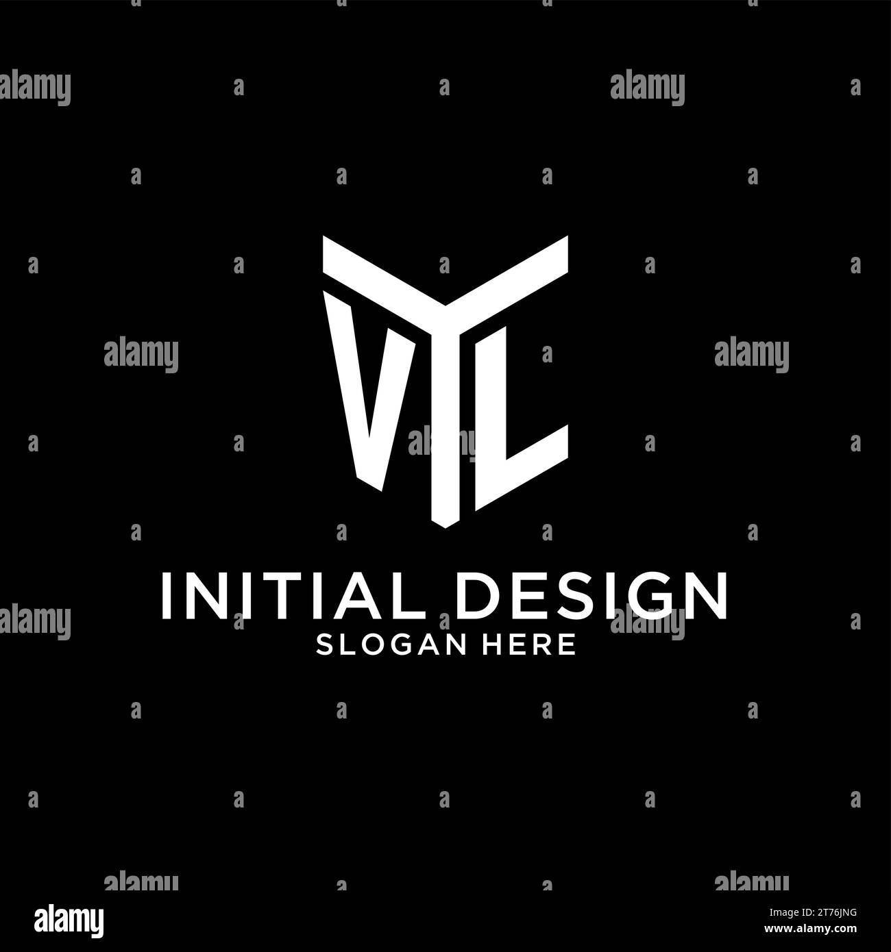 VL mirror initial logo, creative bold monogram initial design style ...