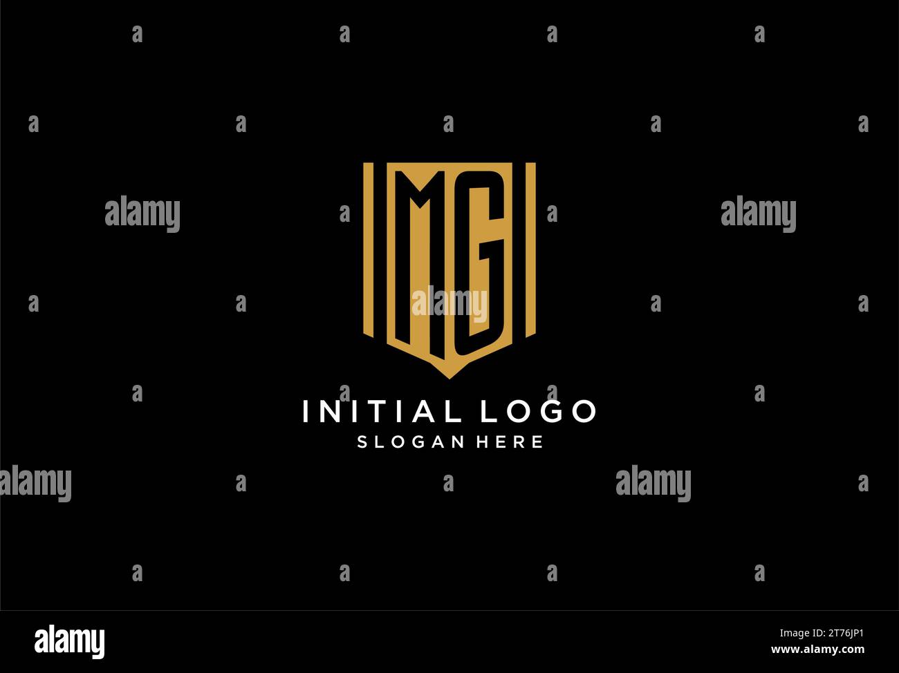 MG monogram logo with geometric shield icon design inspiration Stock ...