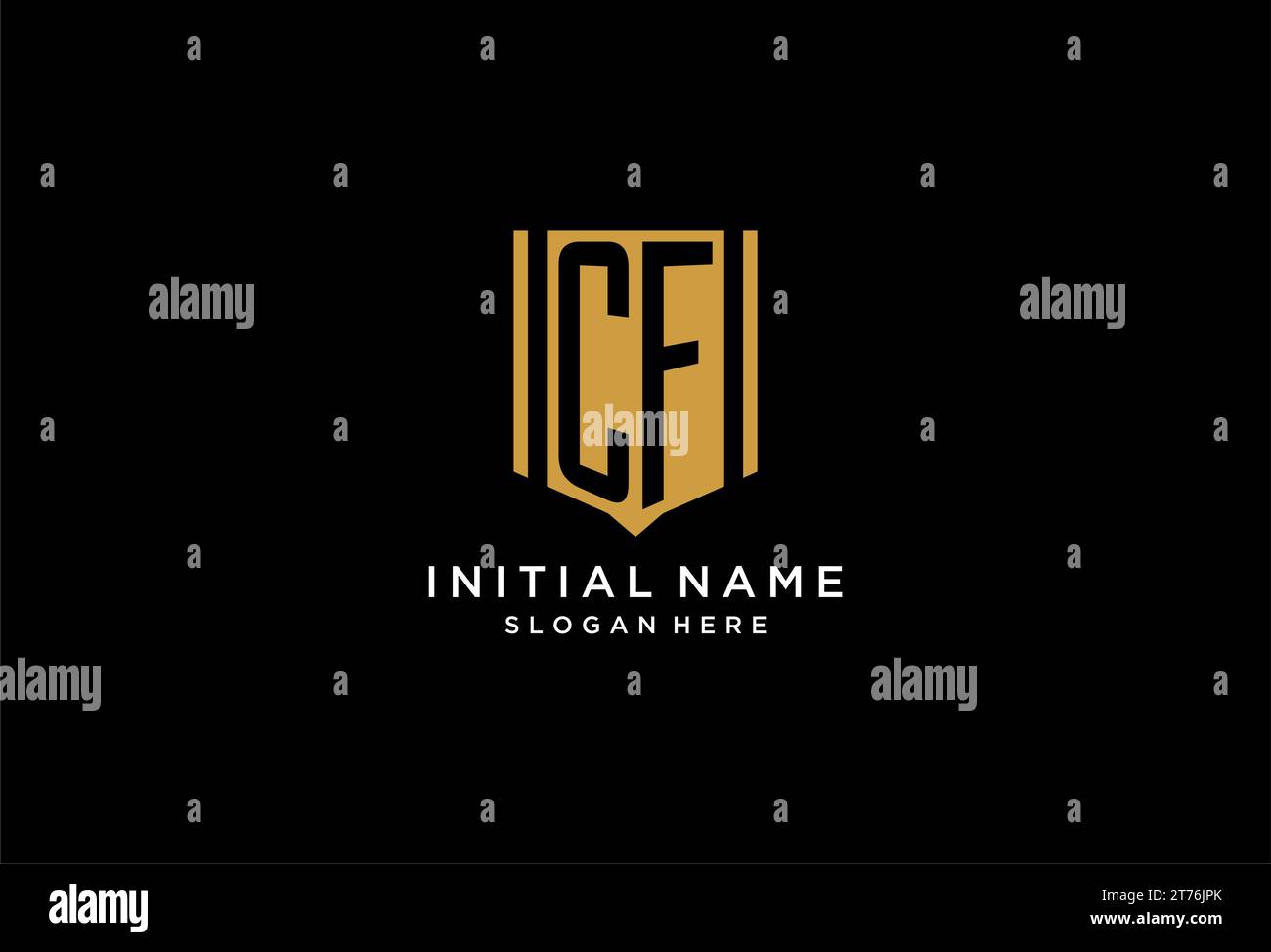 CF monogram logo with geometric shield icon design inspiration Stock ...