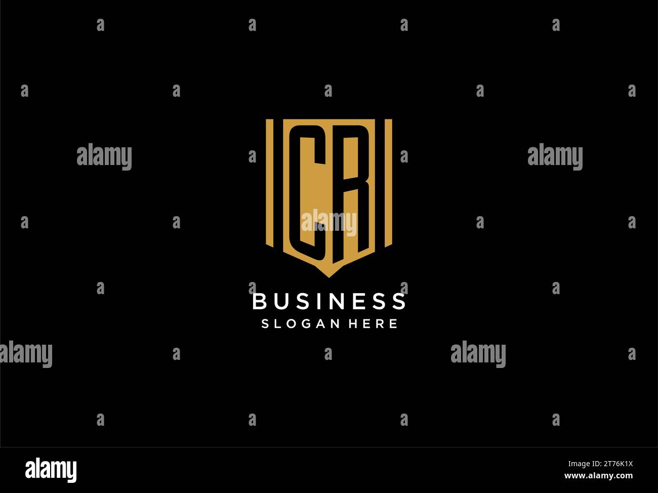 CR monogram logo with geometric shield icon design inspiration Stock ...