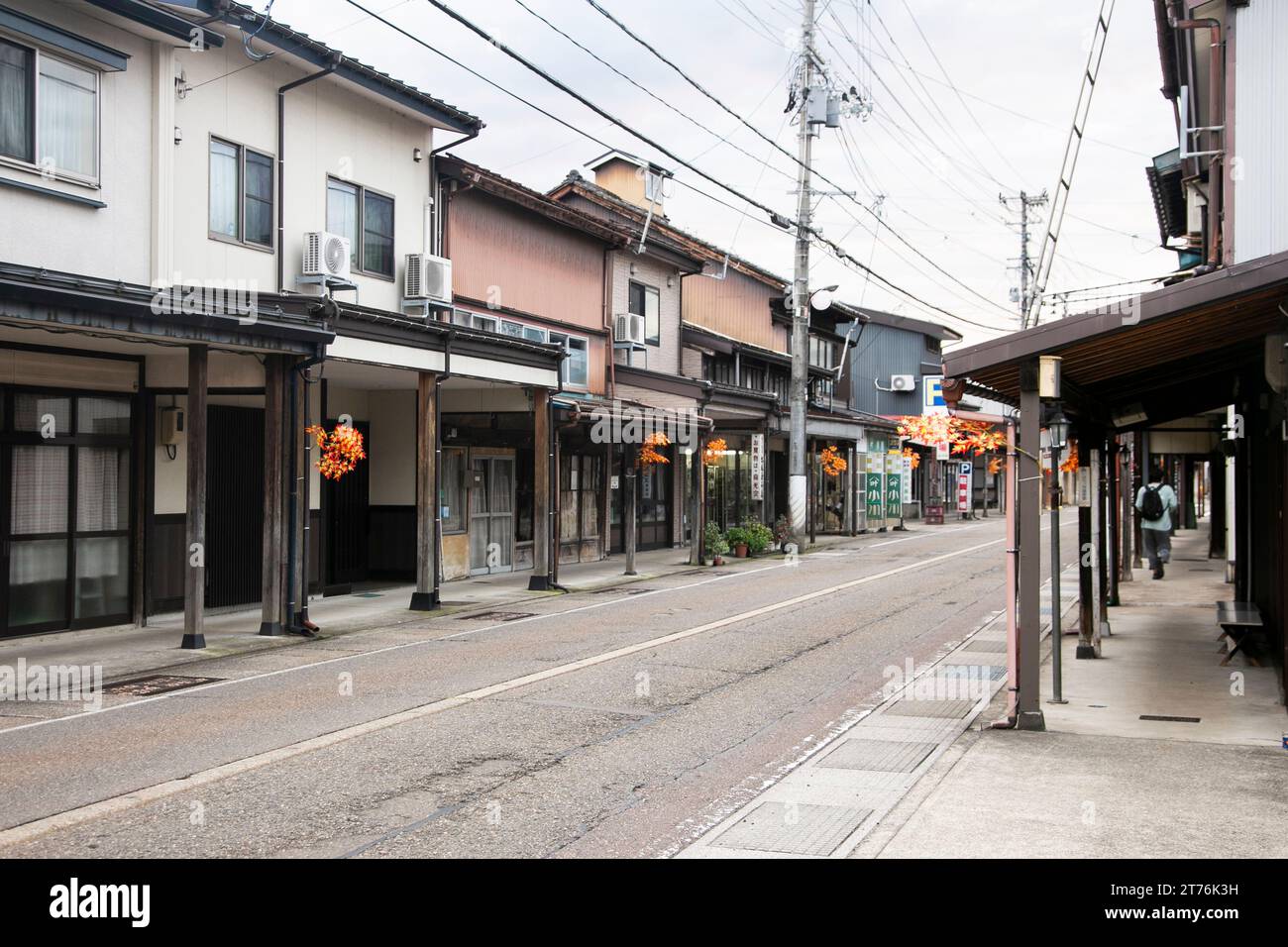 Joetsu, Japan; 1st November 2023:Gangi street in autumn in Joetsu Japan ... Joetsu, Japan; 1st November 2023:Gangi street in autumn in Joetsu Japan ...