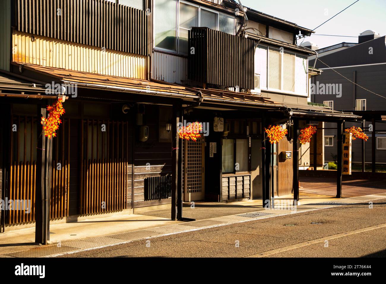Joetsu, Japan; 1st November 2023:Gangi street in autumn in Joetsu Japan ... Joetsu, Japan; 1st November 2023:Gangi street in autumn in Joetsu Japan ...