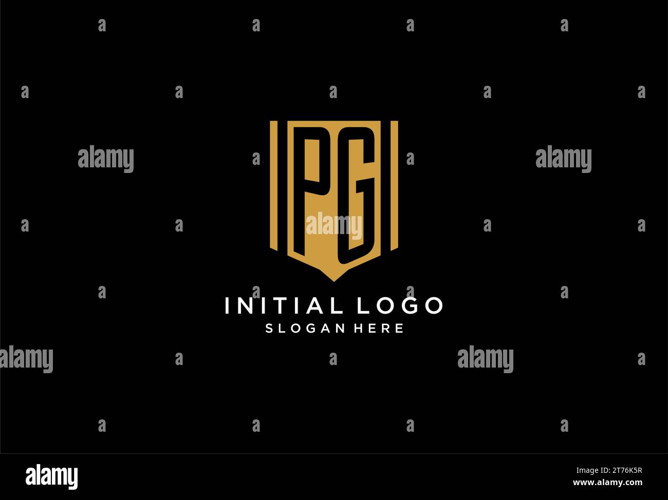 PG monogram logo with geometric shield icon design inspiration Stock ...