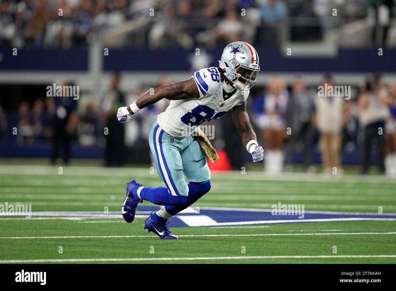 Dallas Cowboys wide receiver CeeDee Lamb runs a route during an NFL ...