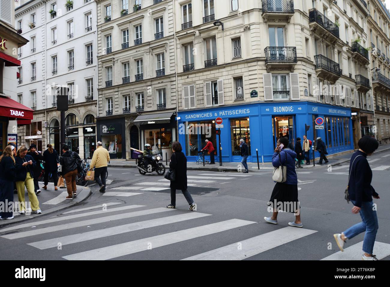 Blondie Coffee Shop on Rue Saint-Georges in Paris, France Stock Photo ...