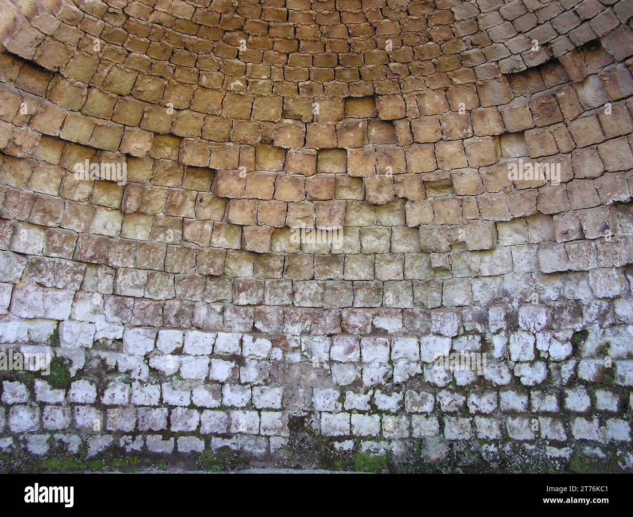 curved brick wall inside coking oven at Brunner Coal Mine, West Coast ...