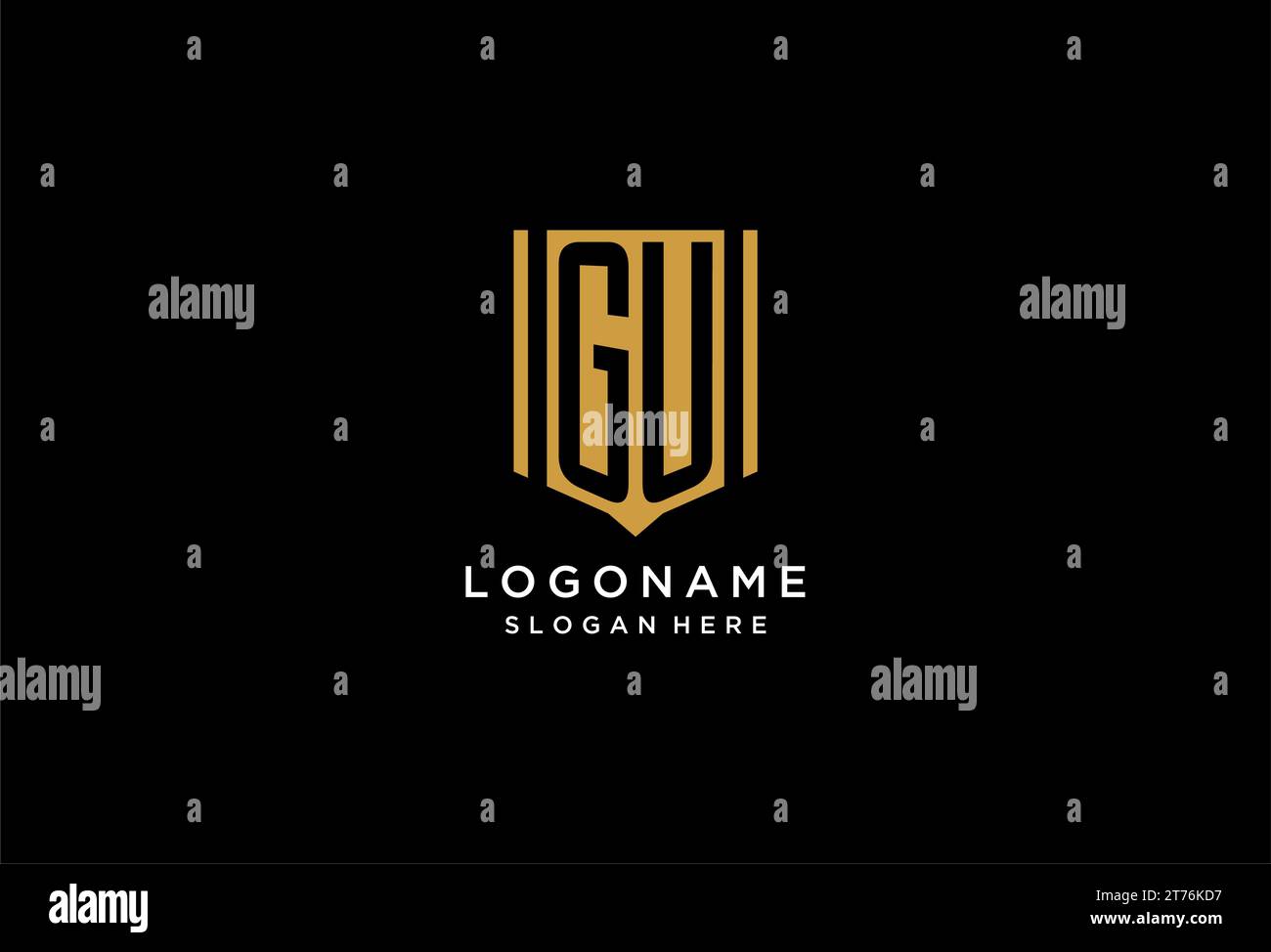 GU monogram logo with geometric shield icon design inspiration Stock Vector Image & Art - Alamy