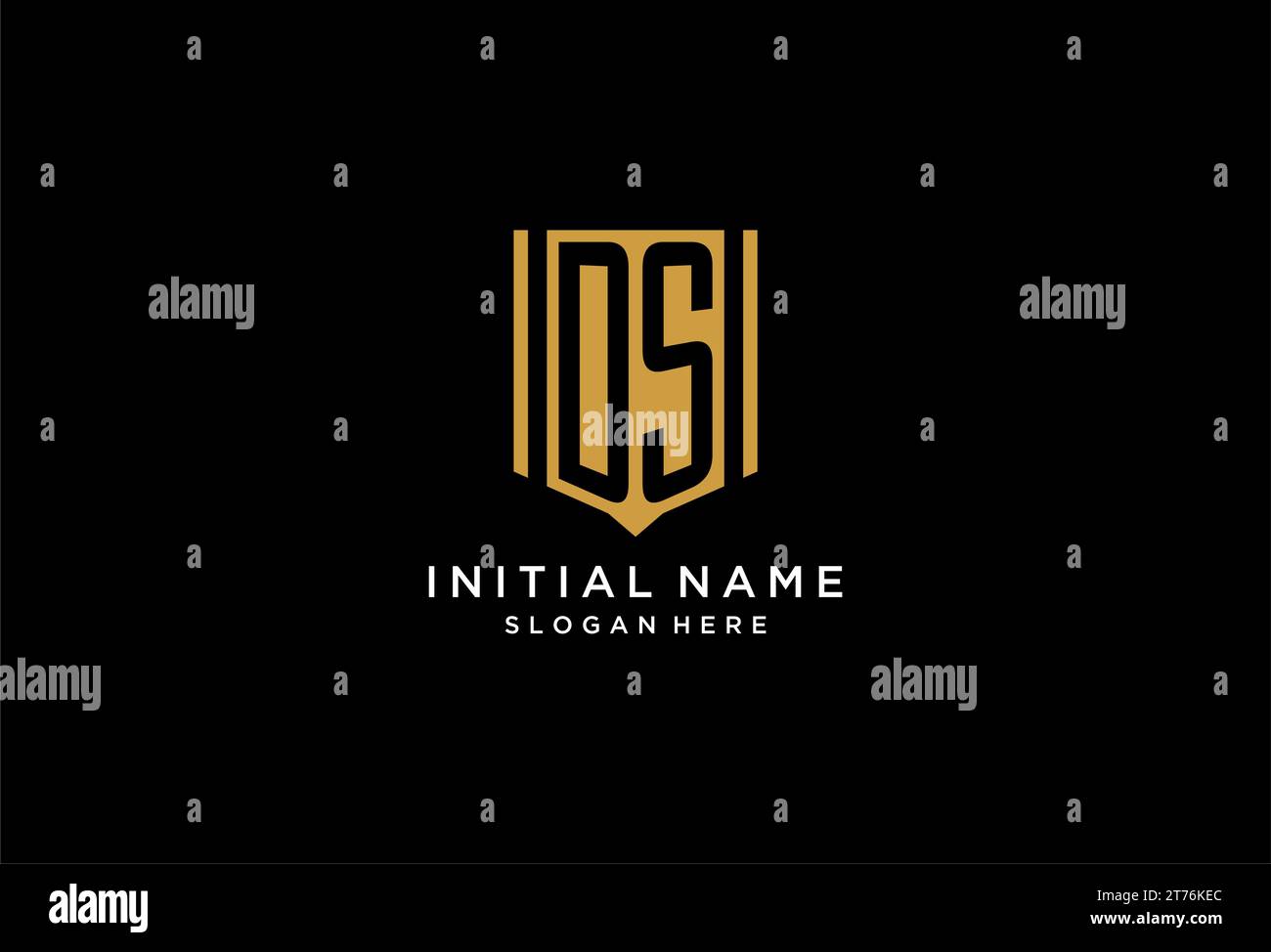 DS monogram logo with geometric shield icon design inspiration Stock ...