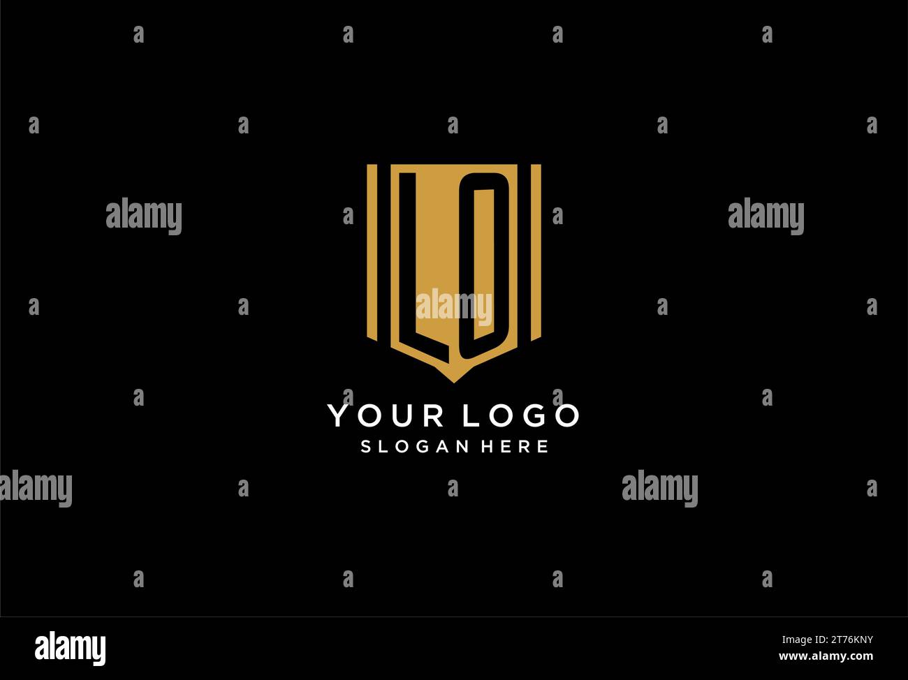 LO monogram logo with geometric shield icon design inspiration Stock ...