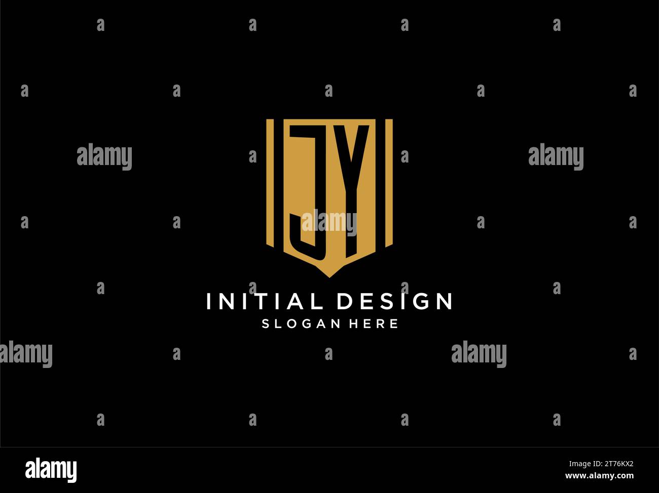JY monogram logo with geometric shield icon design inspiration Stock ...