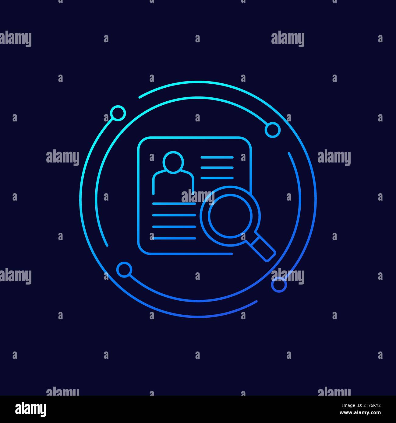 Kyc Icon Know Your Customer Linear Vector Stock Vector Image And Art