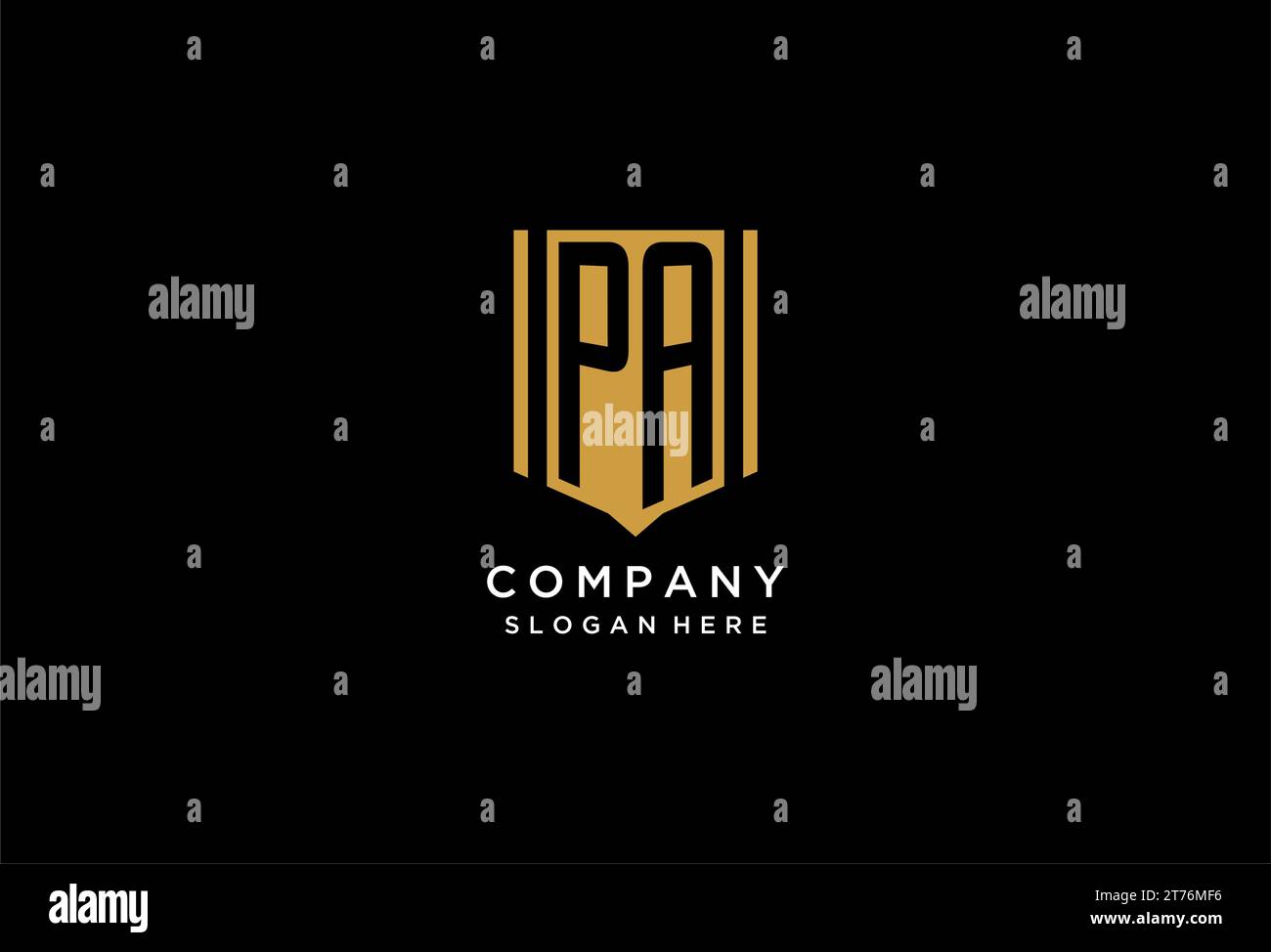 PA monogram logo with geometric shield icon design inspiration Stock ...