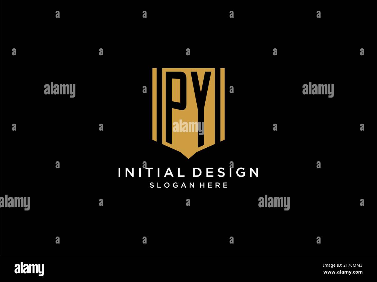 PY monogram logo with geometric shield icon design inspiration Stock Vector Image & Art - Alamy