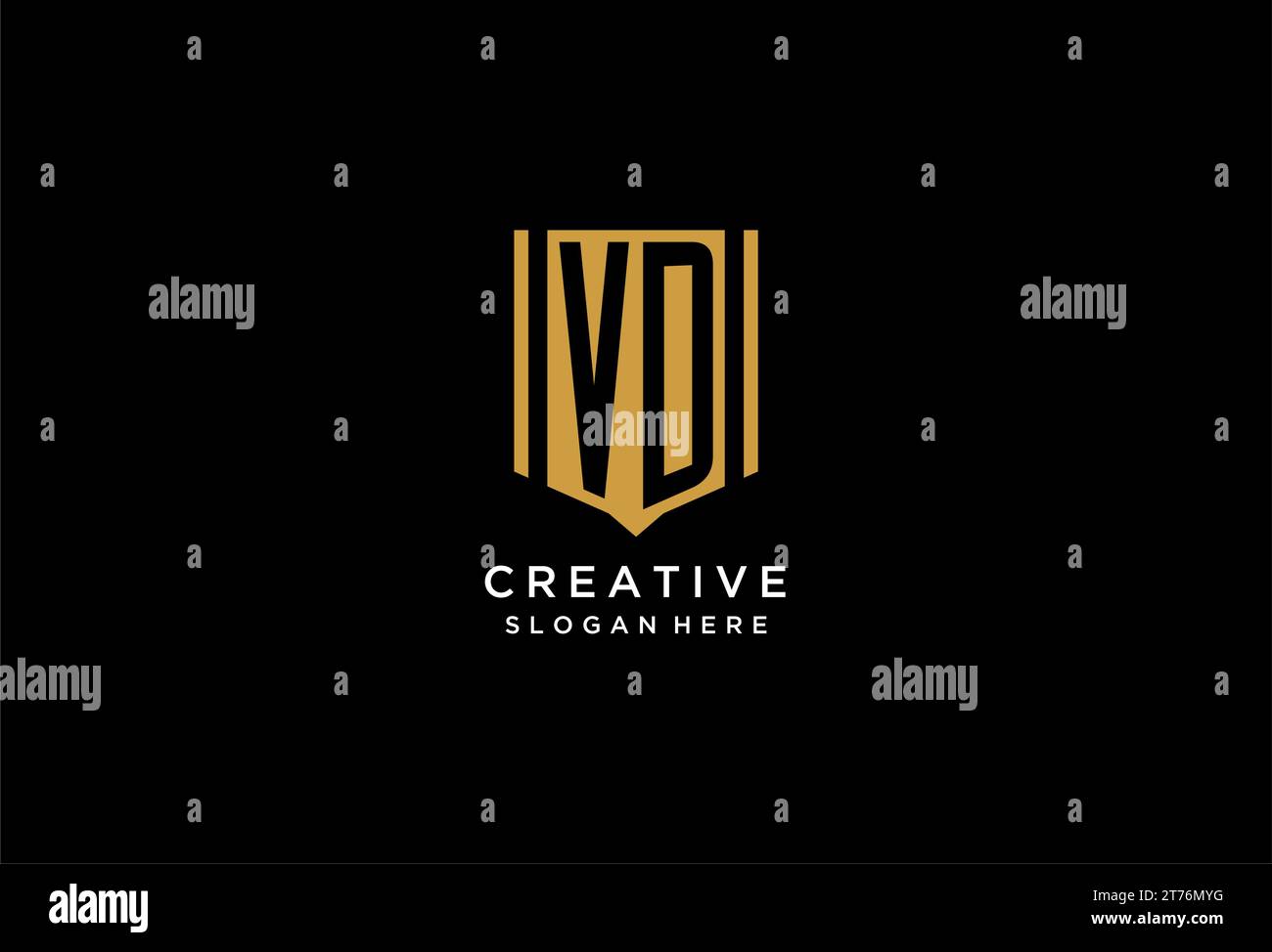 VD monogram logo with geometric shield icon design inspiration Stock ...