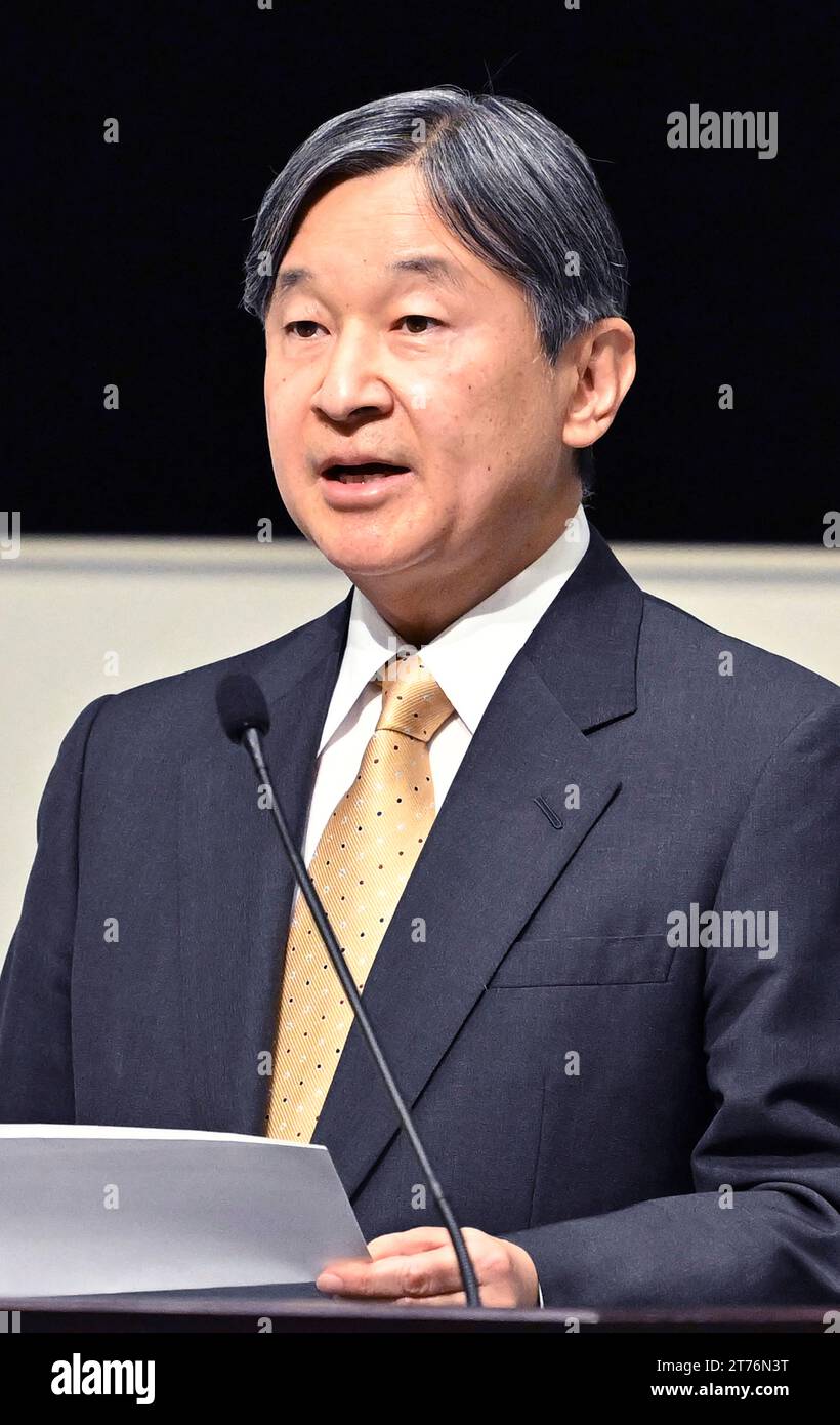 Japanese Emperor Naruhito attends a symposium of International Cosmos ...