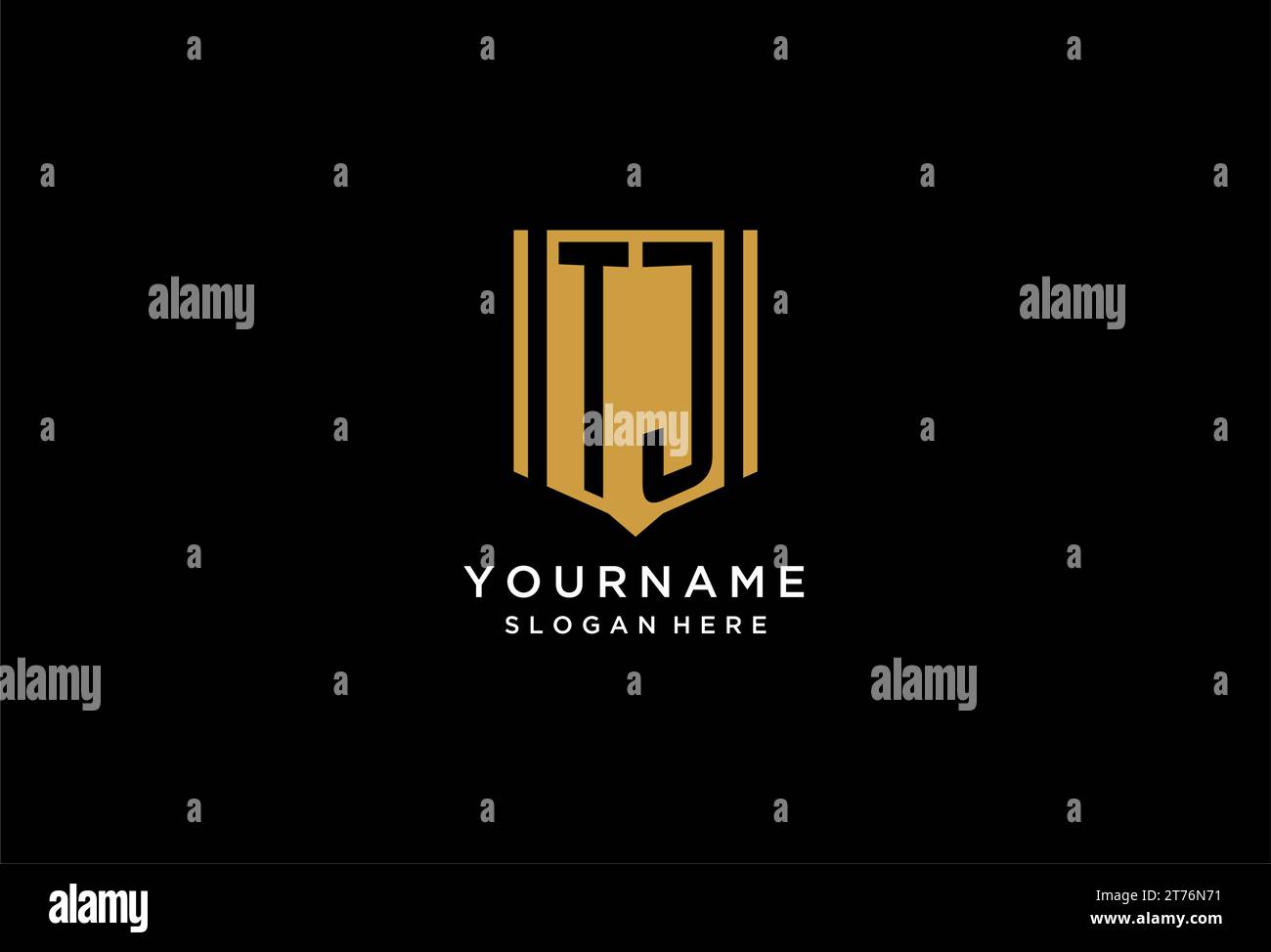 TJ monogram logo with geometric shield icon design inspiration Stock ...